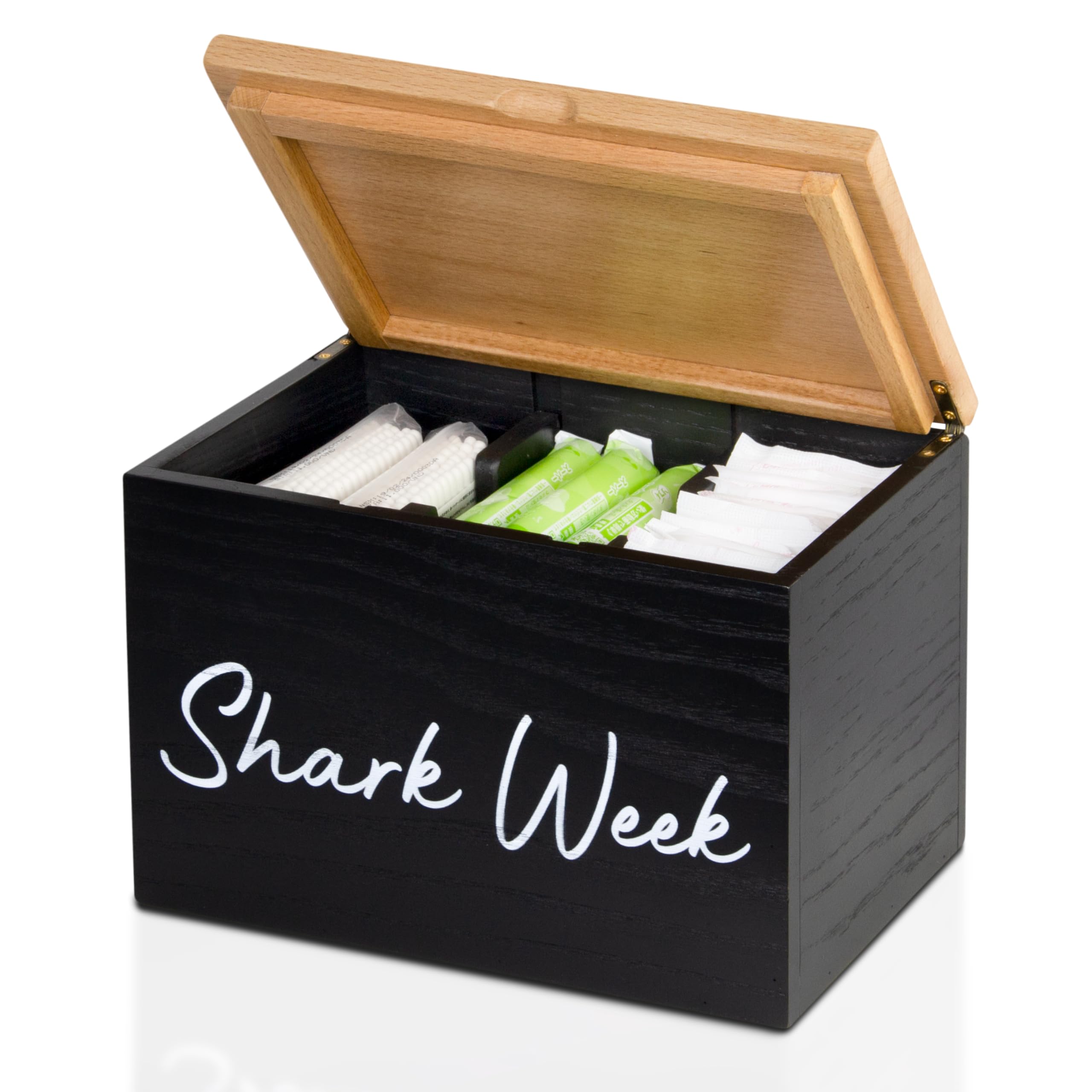 Amazon.com: Shark Week Tampon and Pad Storage Box - Feminine Product ...