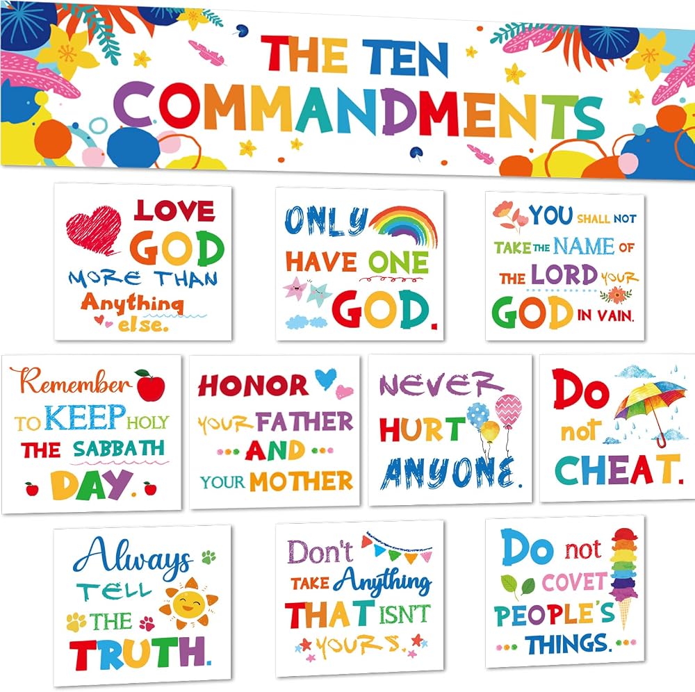 Ten Commandments Bulletin Board Posters for Philippines | Ubuy