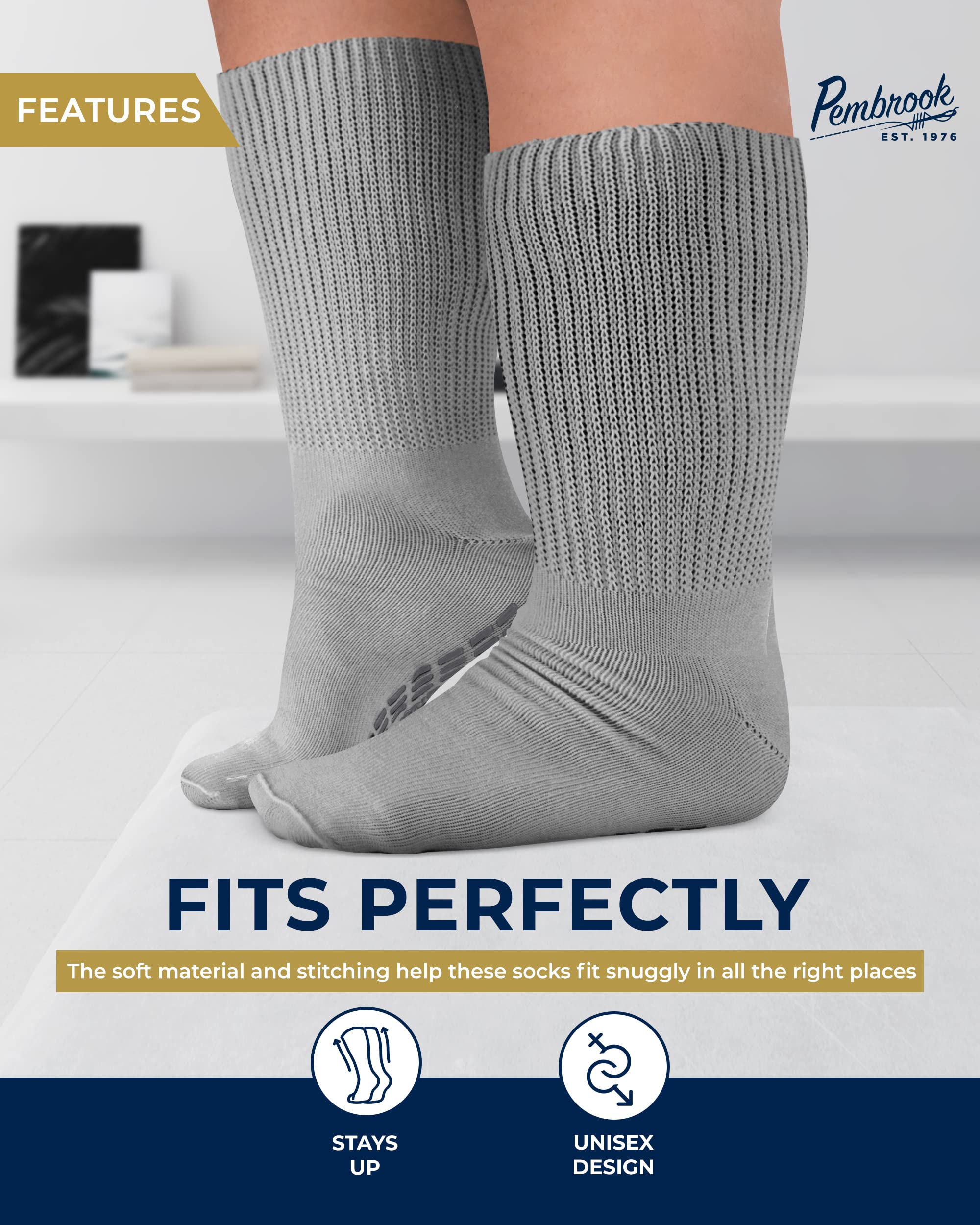 Snapklik.com : Pembrook Extra Wide Socks For Swollen Feet