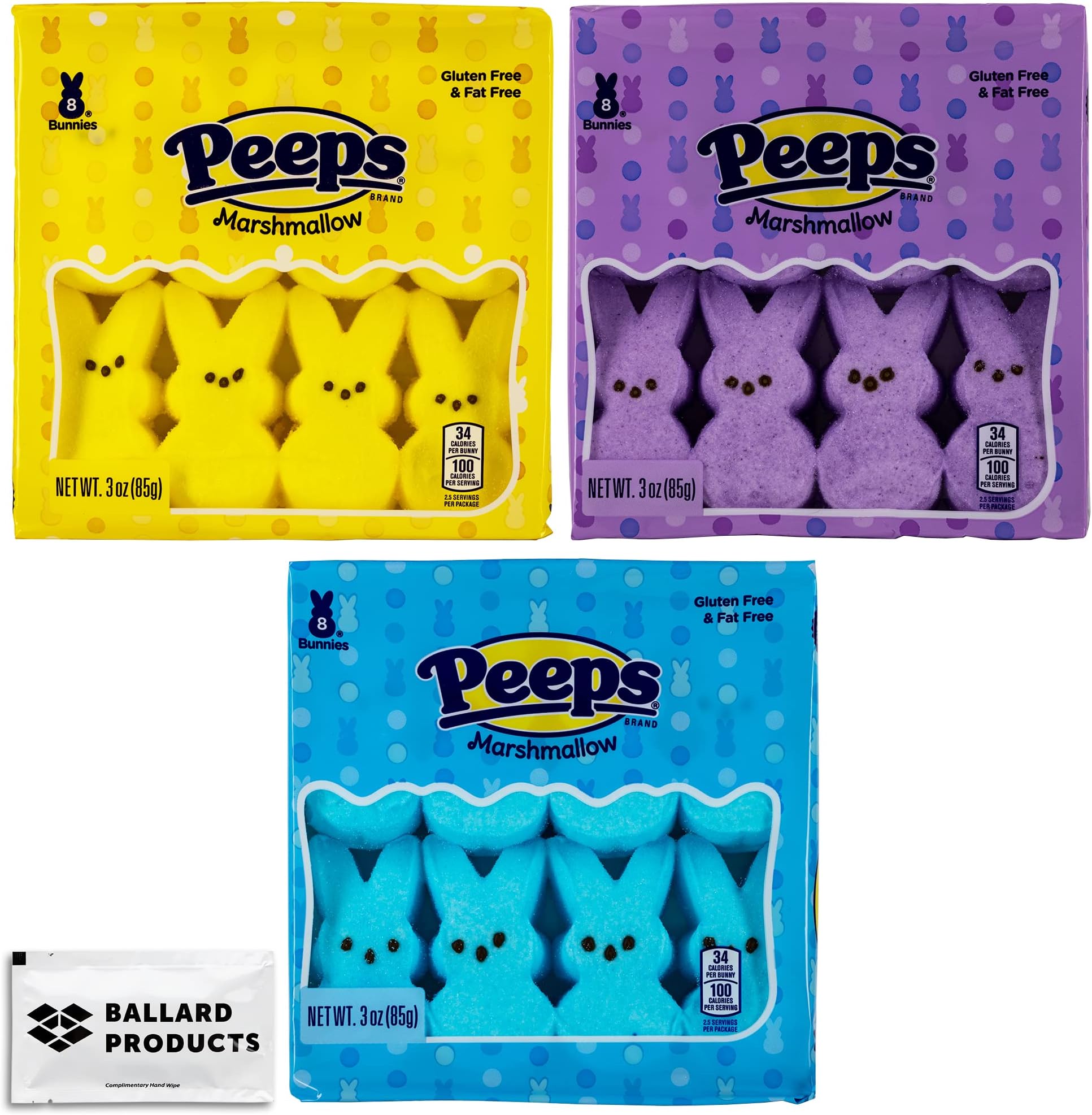 Amazon.com : Easter Marshmallow Chicks Peeps Variety Pack 4ct. : Easter ...