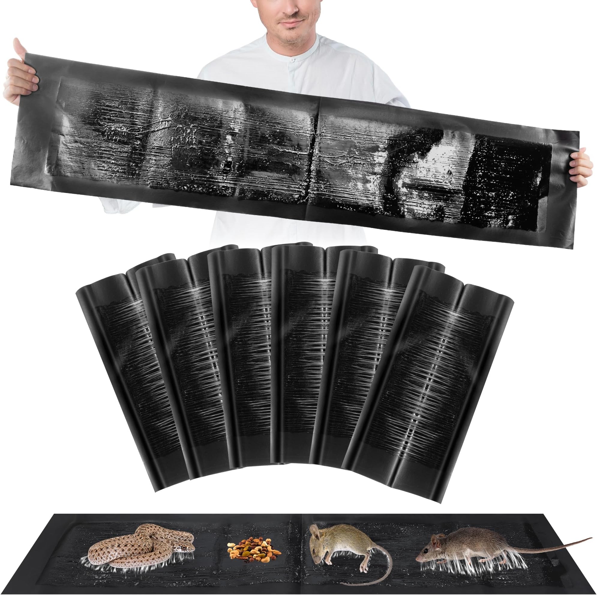 Amazon.com : 6 Pack Sticky Mouse Traps, [Anti Tear] Rats Trap, 47" x 11 ...