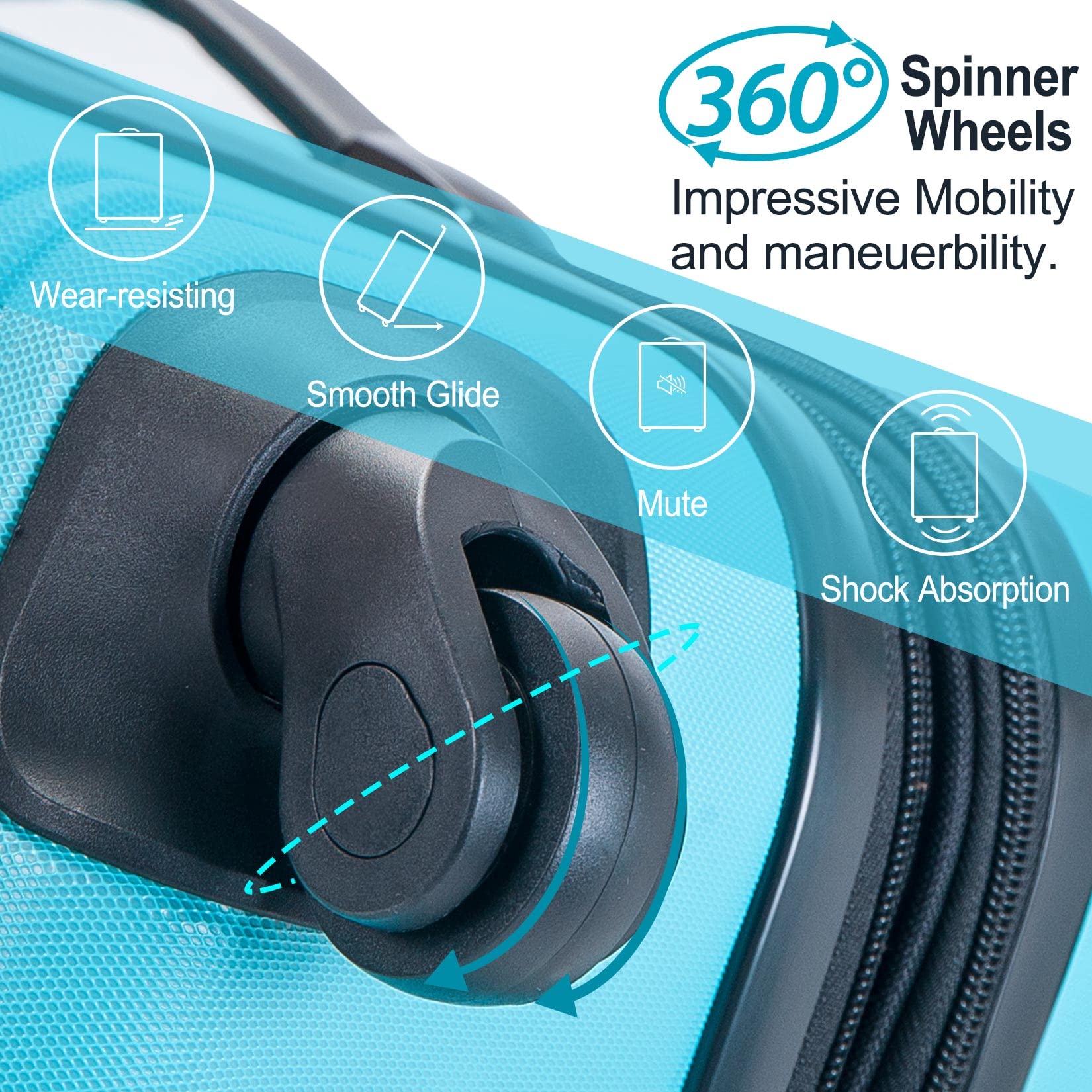 Snapklik.com : Merax Luggage Set, Lightweight Carry On Luggage Airline ...