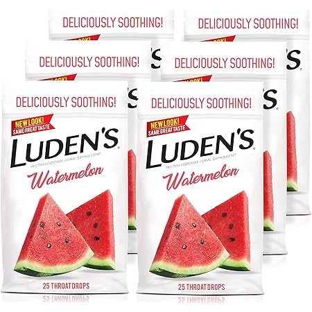 Amazon.com: Luden's Watermelon Cough Throat Drops, Pectin Lozenge/Oral ...