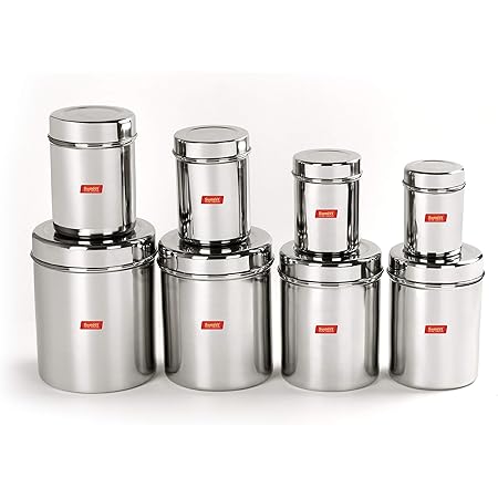 Amazon.com: Sumeet Stainless Steel Vertical Canisters/Ubha Dabba ...