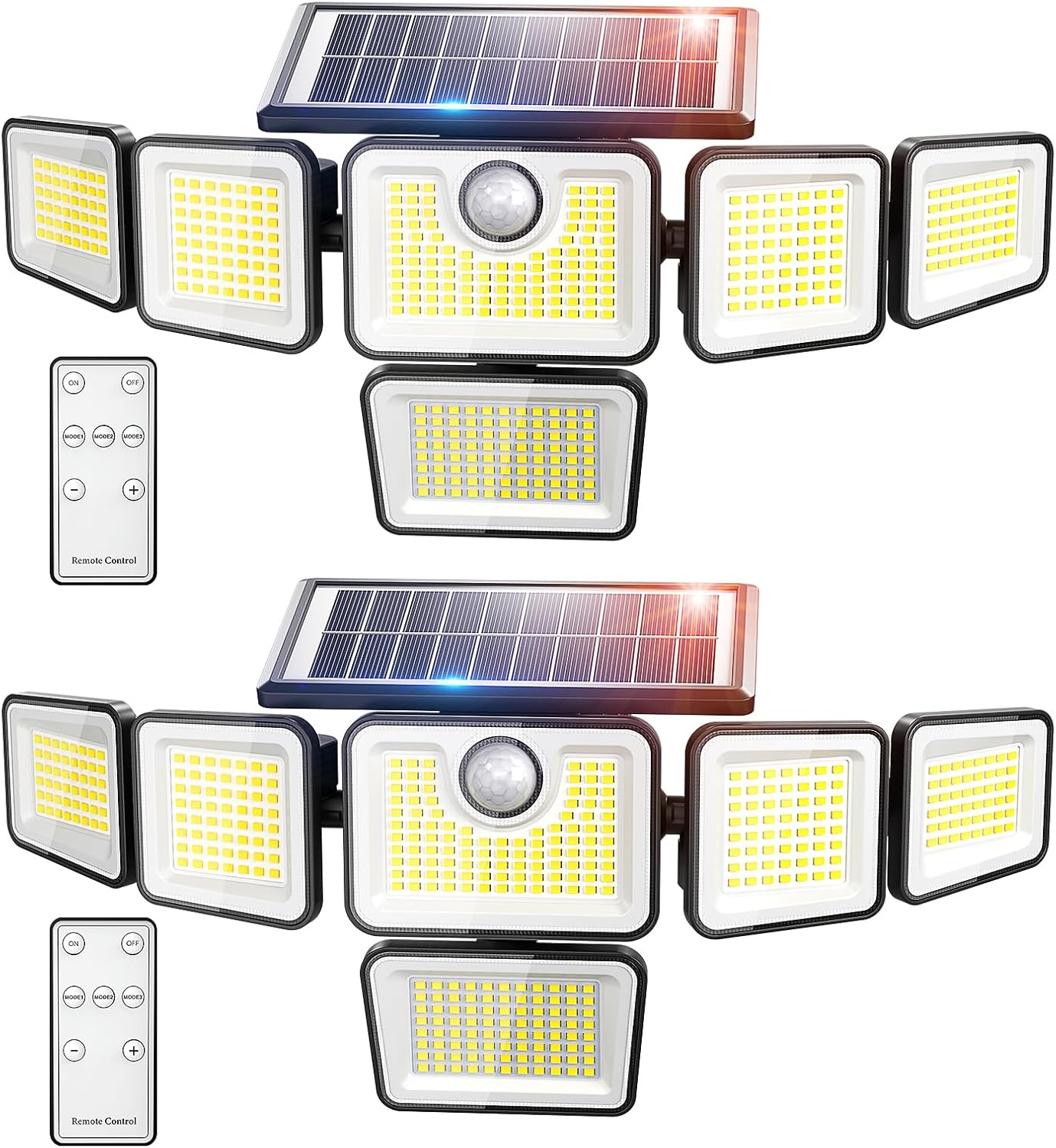 iMaihom Solar Lights for Outside,6 Heads Outdoor Solar Lights,401 LED 3000LM 3 Mode Solar Motion ...