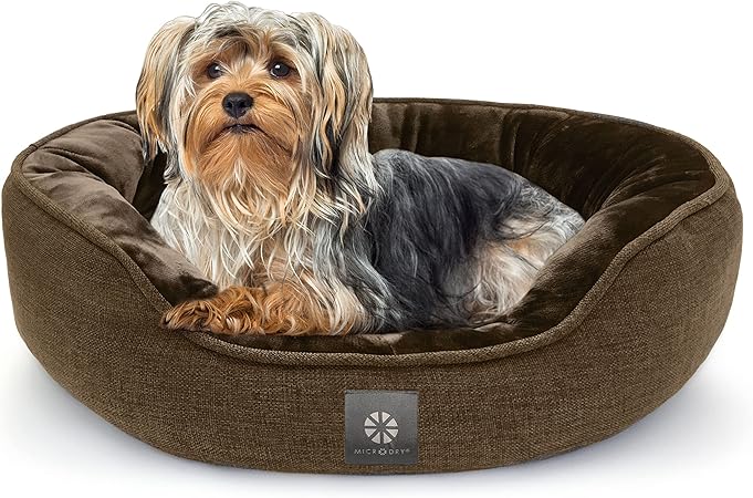 Amazon.com : MICRODRY – Soft, Cozy & Plush Dog Pet Bed, Machine ...