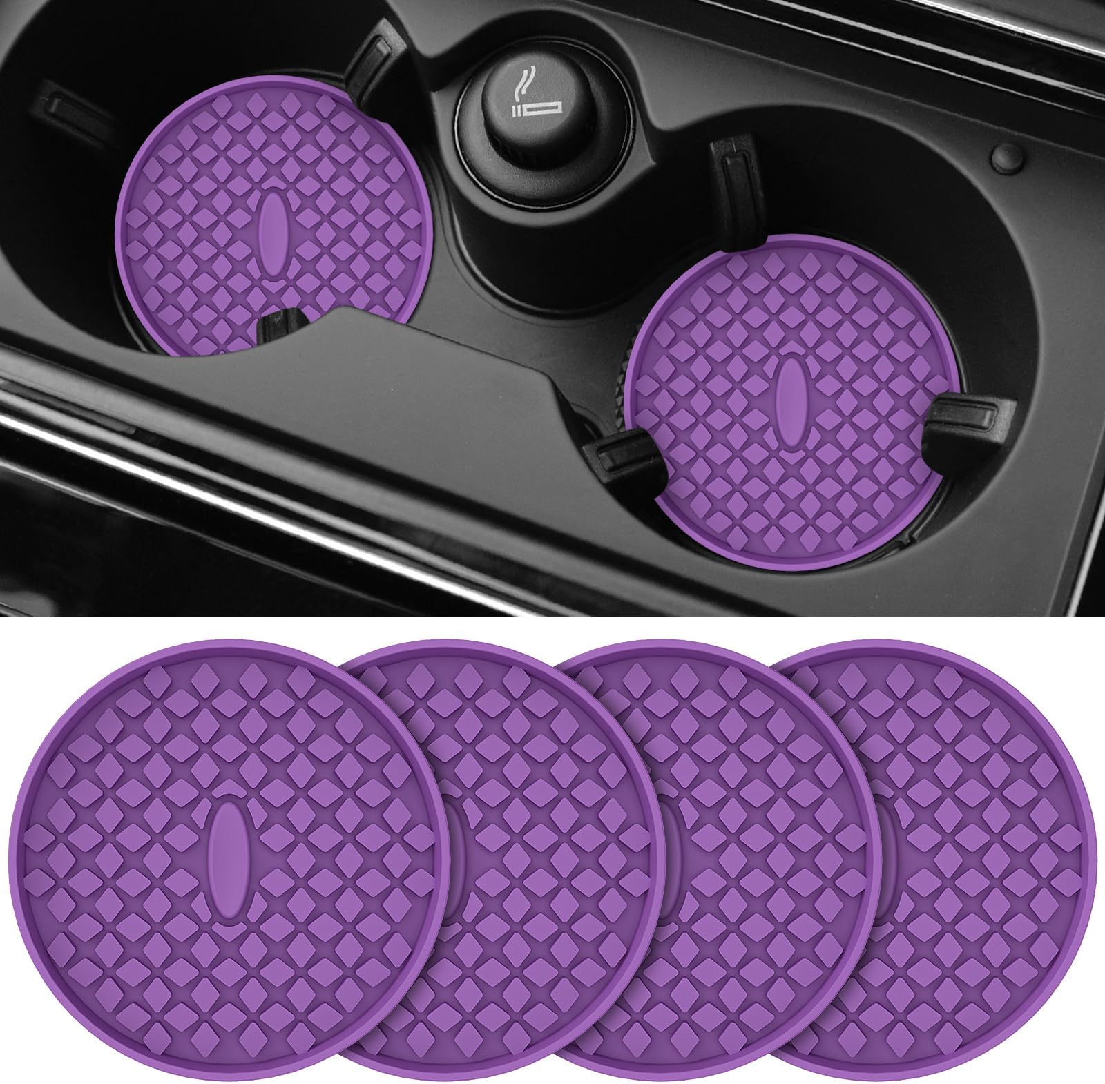 Amazon.com: ME.FAN Car Cup Coasters [4 Pack] Silicone Car Coasters/Cup ...