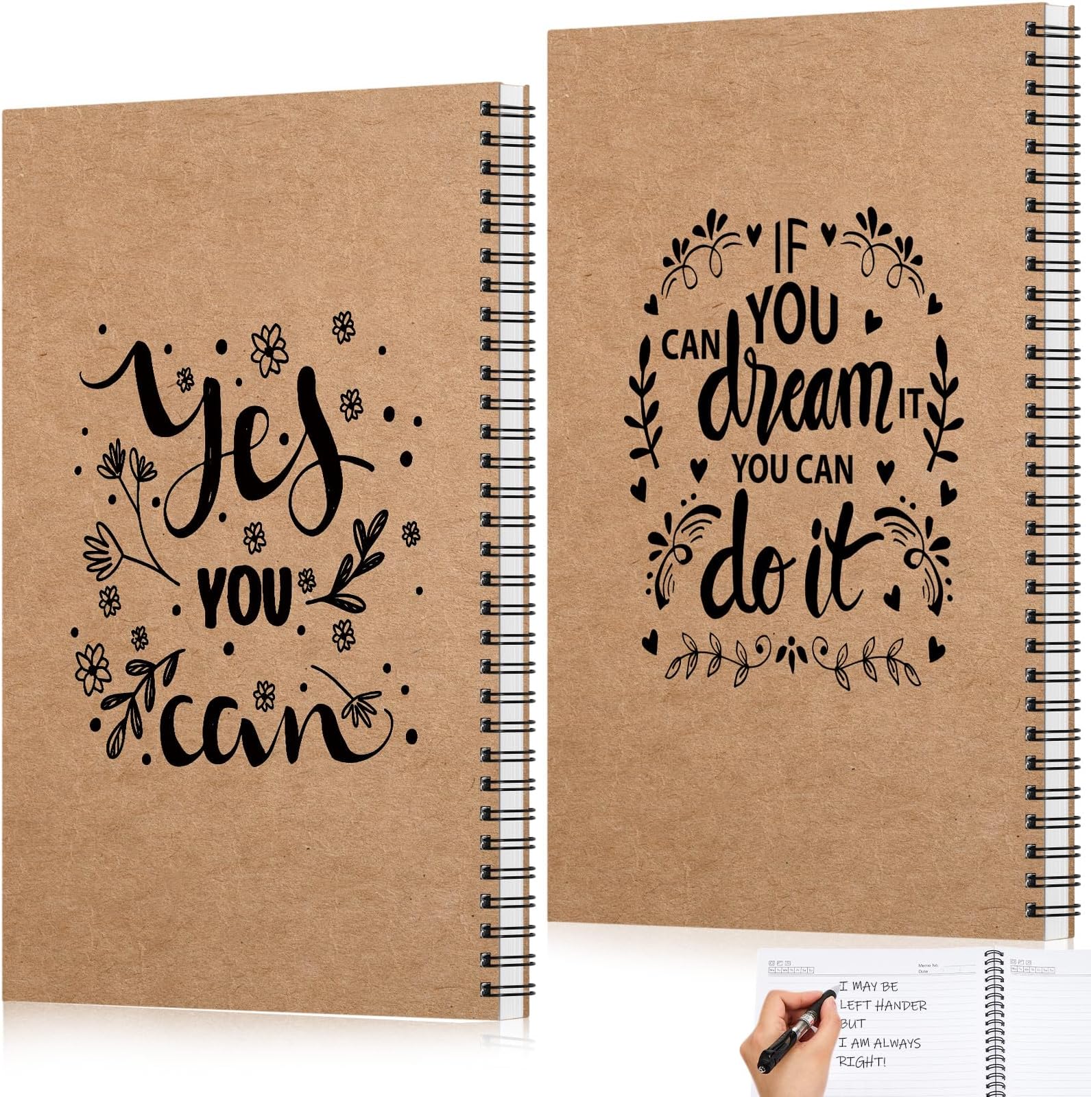 Amazon.com : Jutom 2 Pads Jumbo Left Handed Notebook 11" x 8.5" Lefty ...