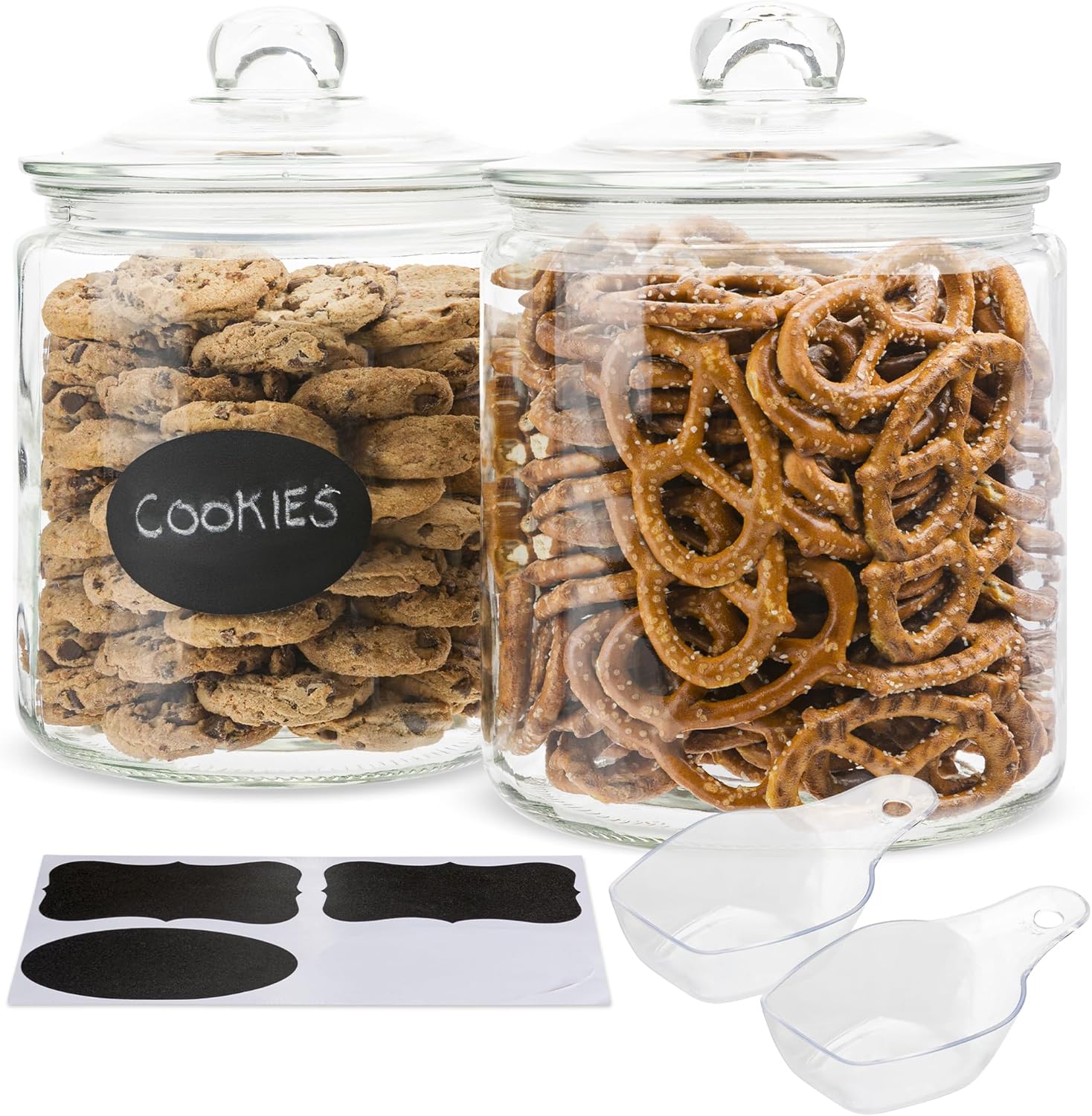 Amazon.com: KooK Glass Kitchen Jars, Food & Cookie Storage Containers ...