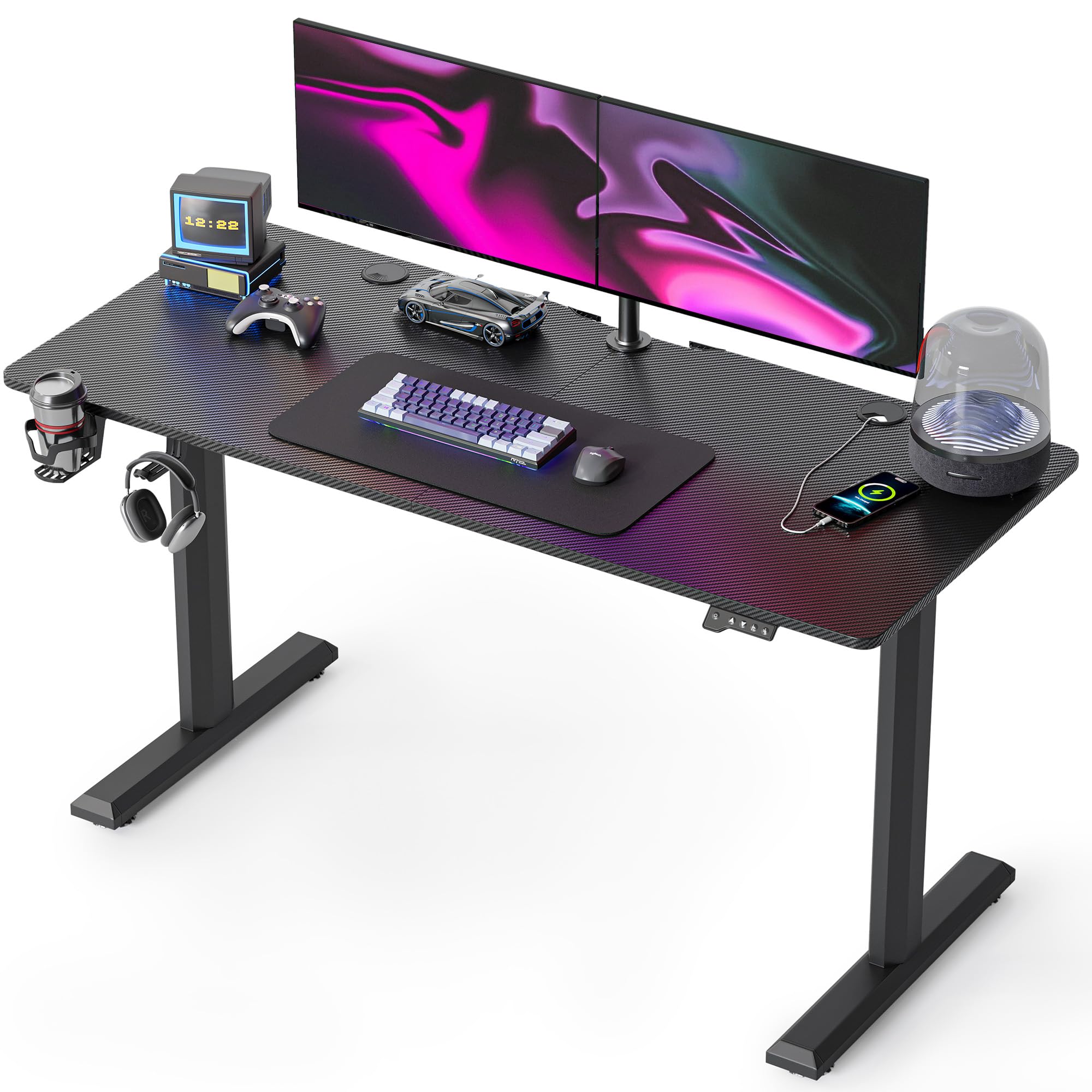Snapklik.com : FEZIBO Height Adjustable Electric Standing Desk, 55 X 24 ...