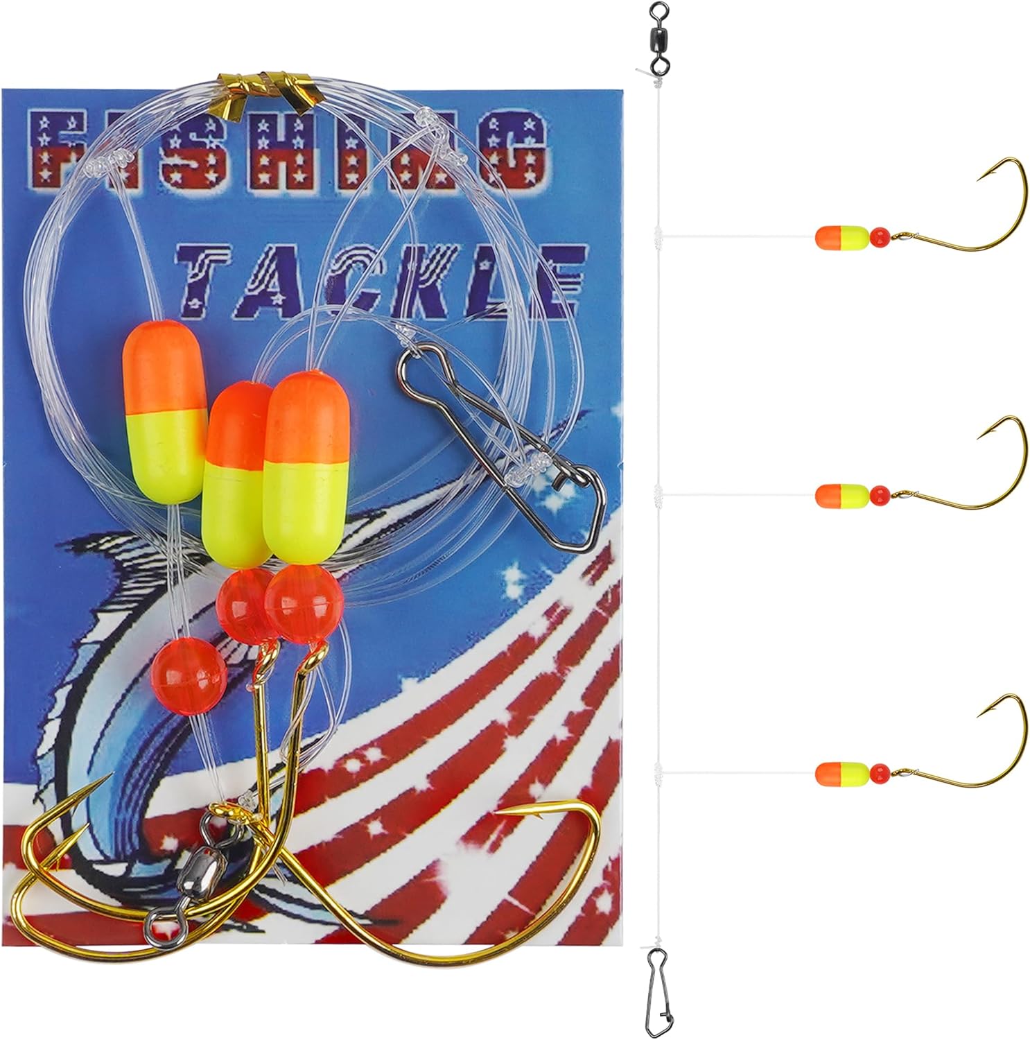 Pompano Rigs, 5 paquetes de agua salada de triple gota Pompano Rig con ...