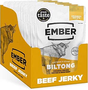 Ember Snacks: Biltong Beef Jerky Original Flavour (10 x 28g) - Protein ...