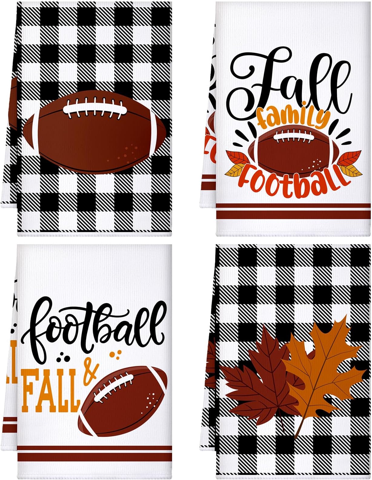 Amazon.com: Artoid Mode Football Pumpkin Eucalyptus Leaves Fall Kitchen ...