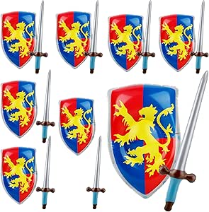 Amazon.com: Octaday 16 Pcs Inflatable Medieval Joust Sword and Shield ...