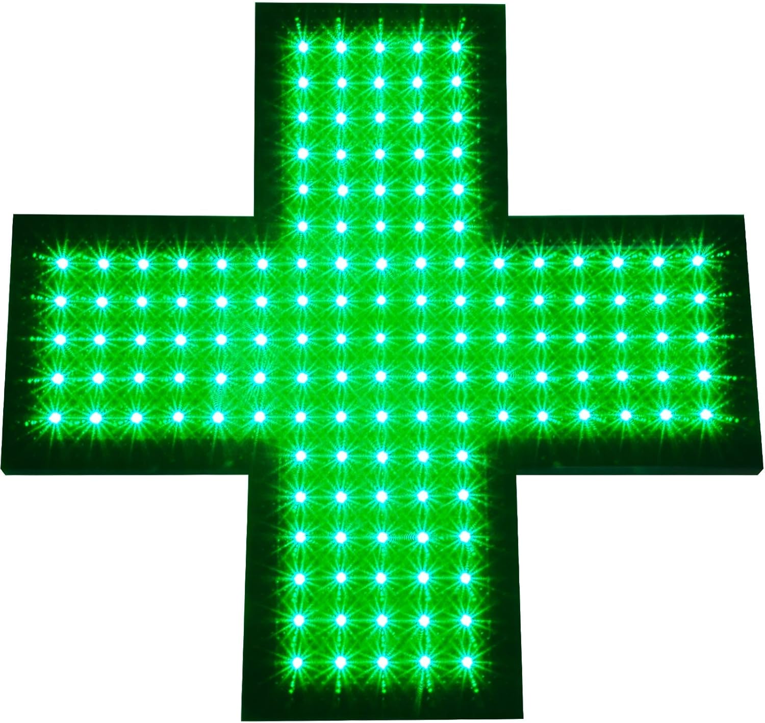 Amazon.com: Bright 19x19" Marijuana Green Cross Shop LED Light Open ...