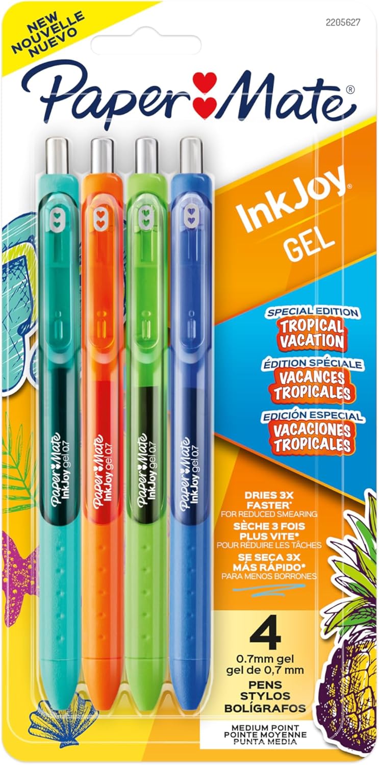 Amazon.com: Paper Mate InkJoy Gel Pens, Tropical Vacation Colors ...