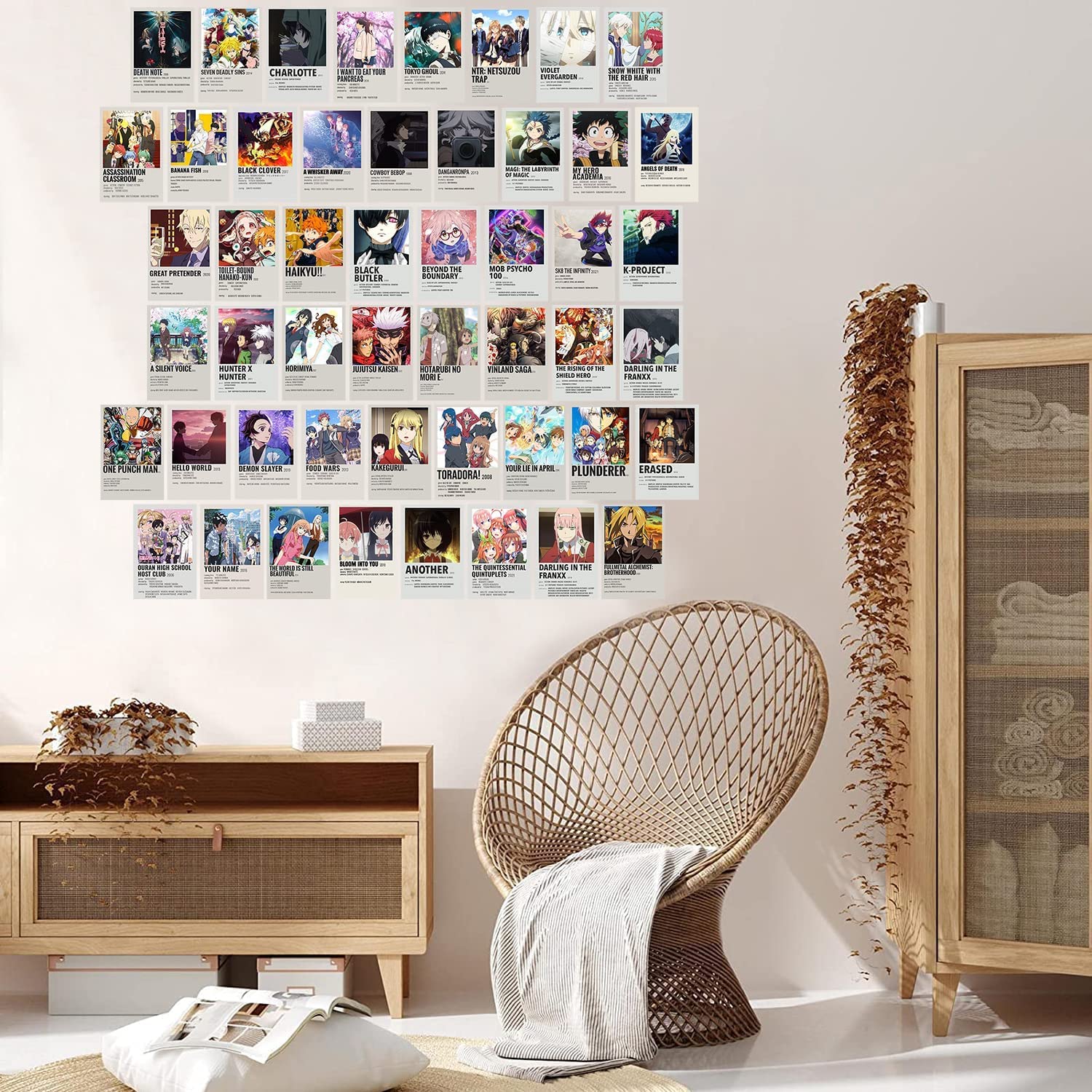 50pcs Anime Wall Collage Kit,Anime Collage Kit for Wall Aesthetic ...