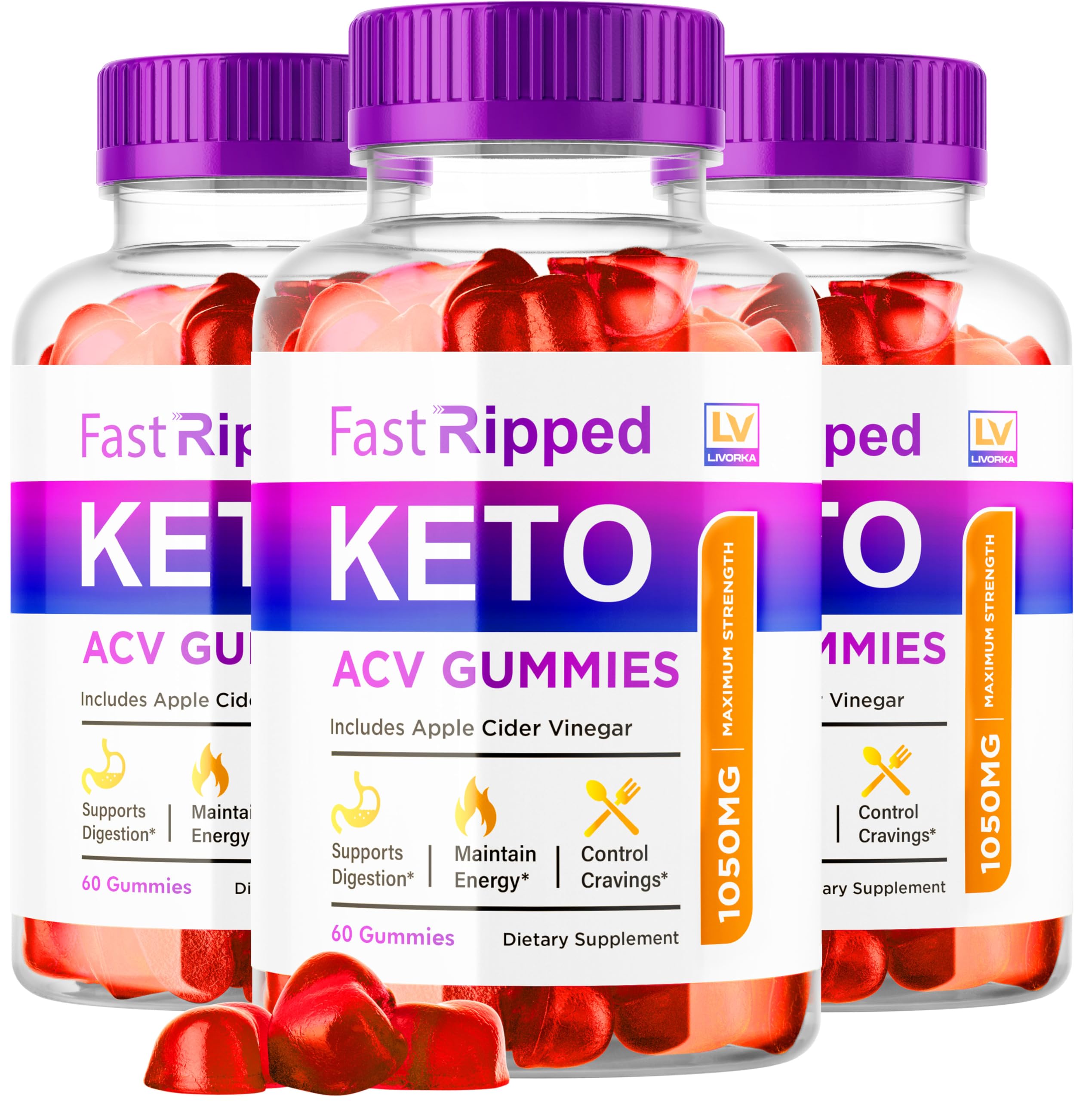 Amazon.com: (3 Pack) Fast Ripped Keto ACV Gummies Advanced Weight Loss ...