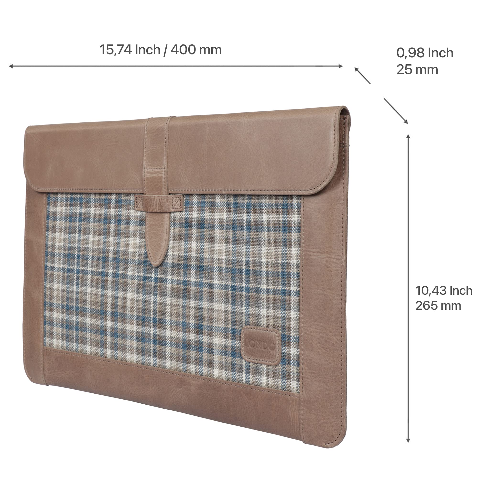 Snapklik.com : Londo Top Grain Leather Macbook Bag Laptop Sleeve For ...