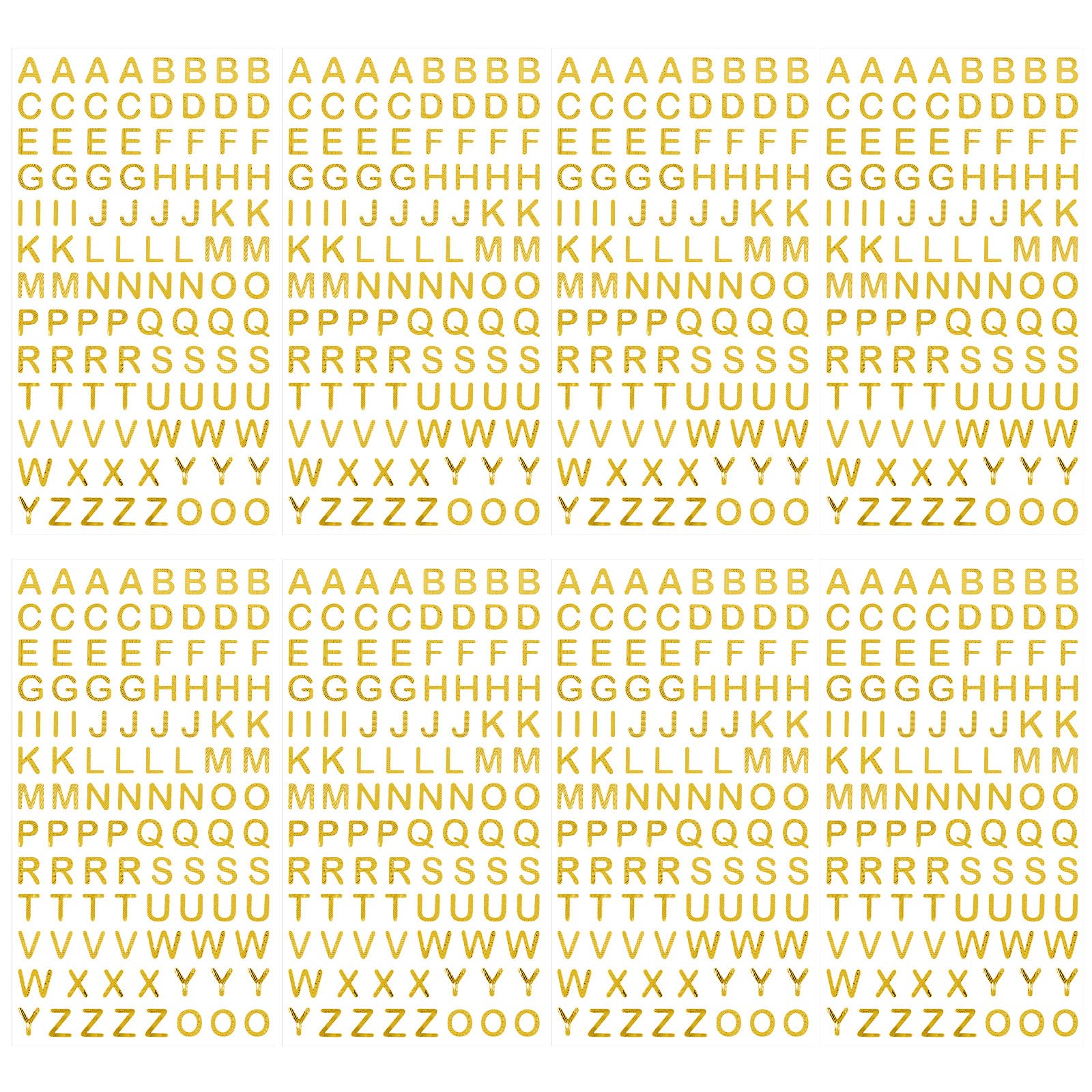 Amazon.com: YQQYG 8 Sheets Gold Letter Stickers, Mini, Self-Adhesive ...