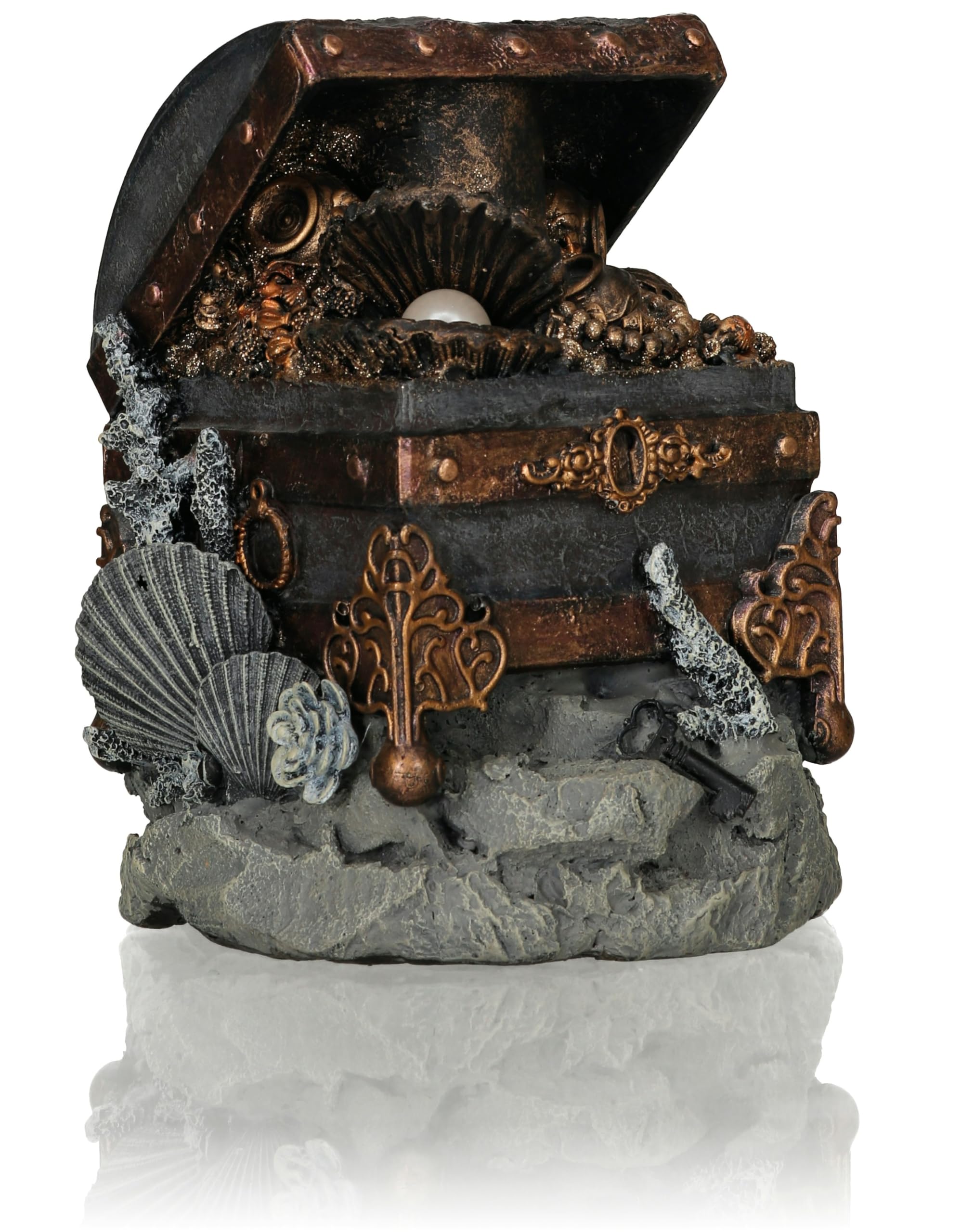Snapklik.com : Treasure Chest Sculpture, Ceramic Resin Centerpiece For ...