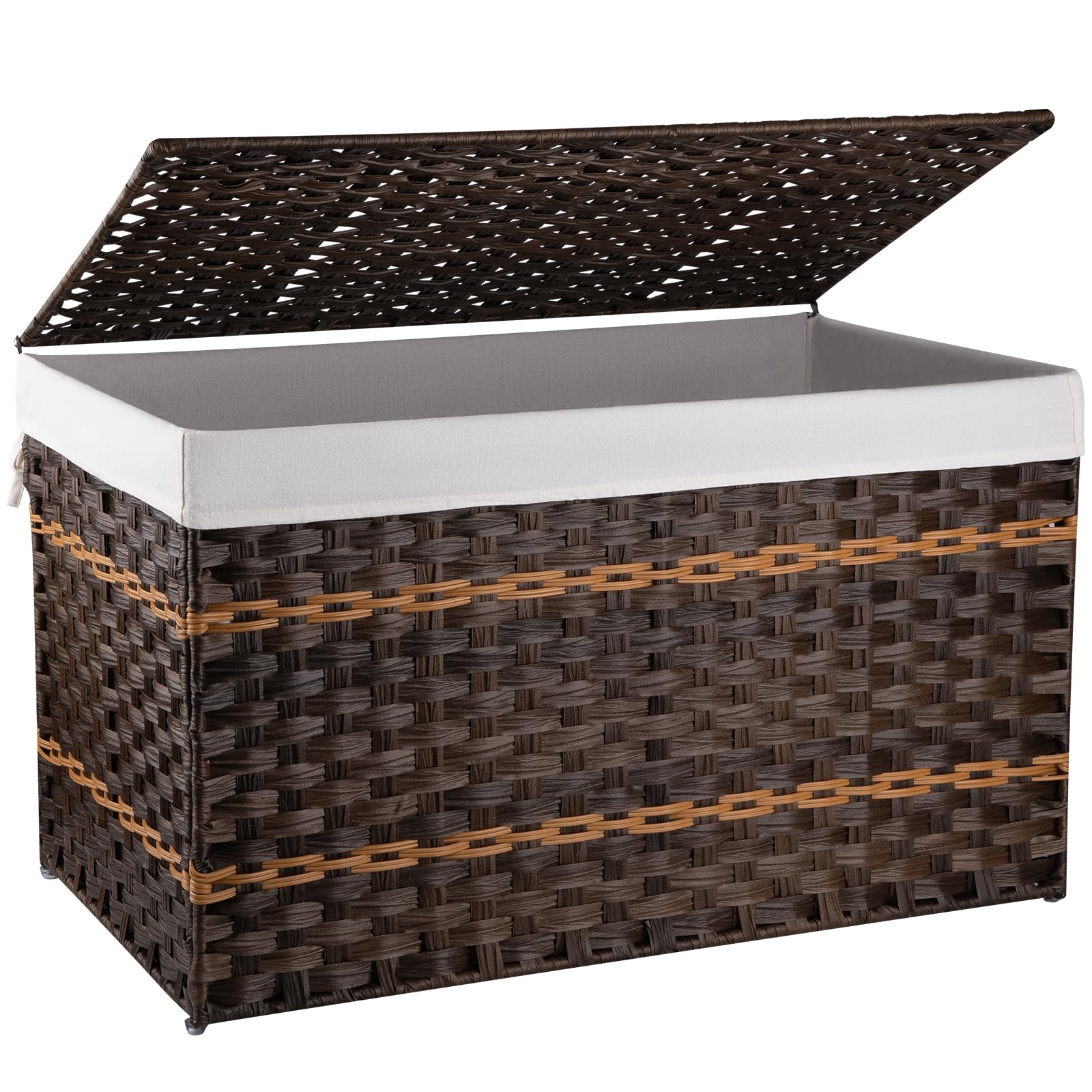 Amazon.com: OIAHOMY Extra Large Storage Basket with Lid, 42.3 Gallon ...