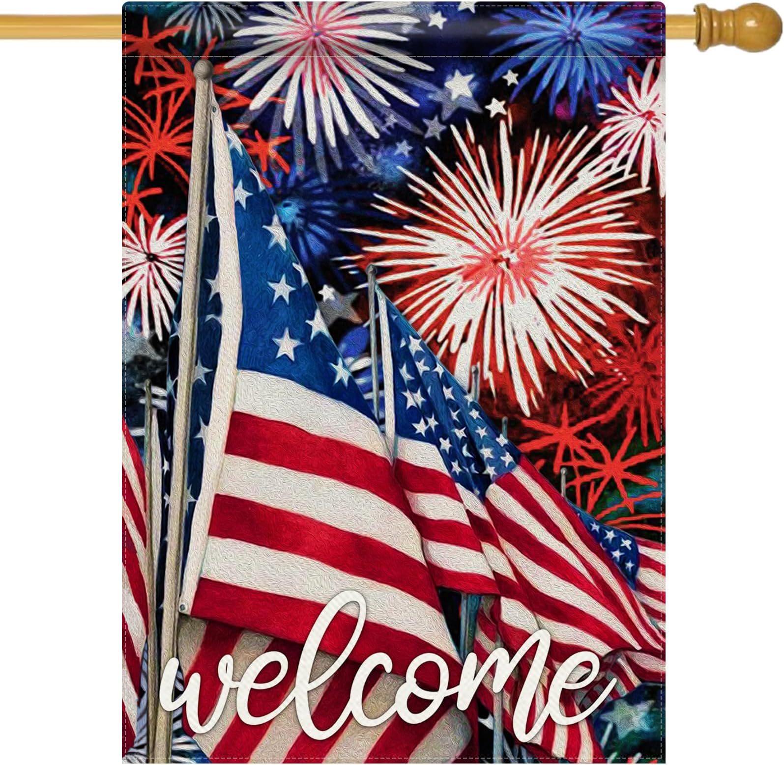 Amazon.com : ALLIED FLAG 7 FT Spinning Outdoor White Residential Flag ...