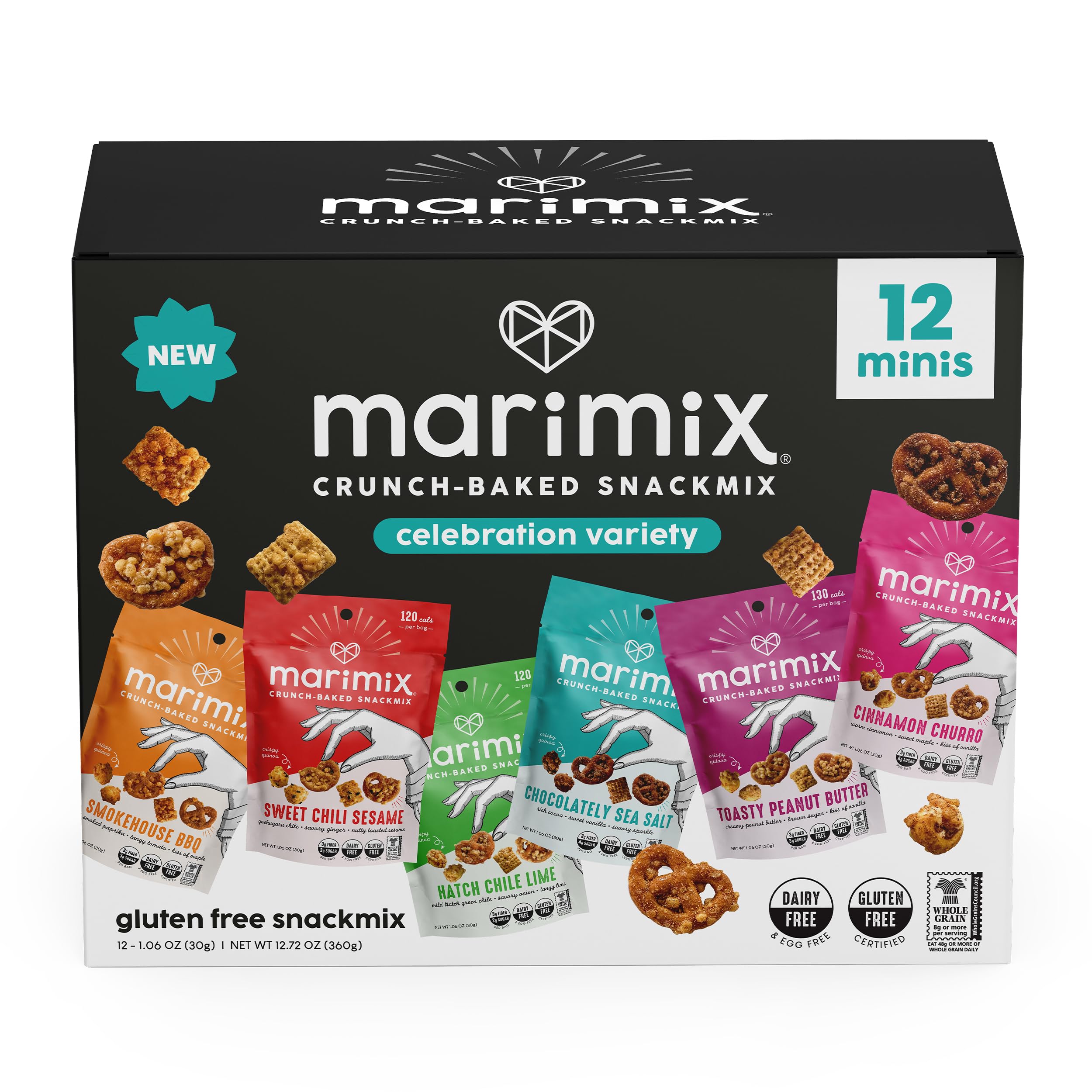 Amazon.com: Marimix Snack Mix | Crunch Baked Sweet & Salty Savory Plant ...