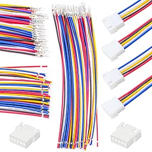 Amazon.com: Kidisoii XH 2.54mm JST Female Connector with 22AWG Pre-Crimped Wire,JST XHP-5,2/3/4 ...
