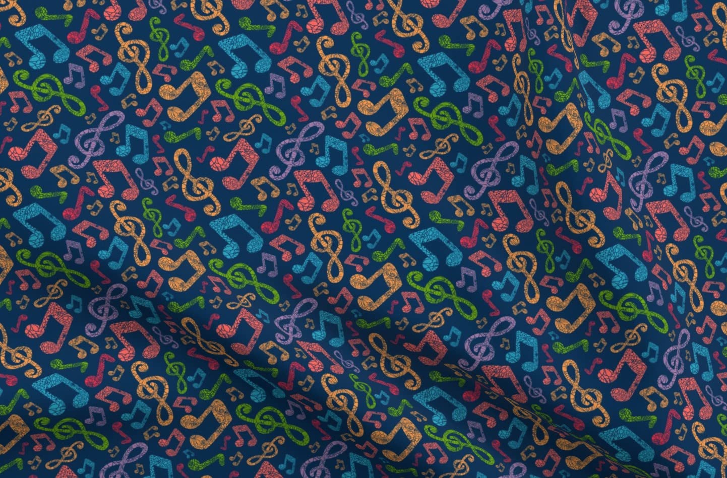 Dark Blue Music Notes