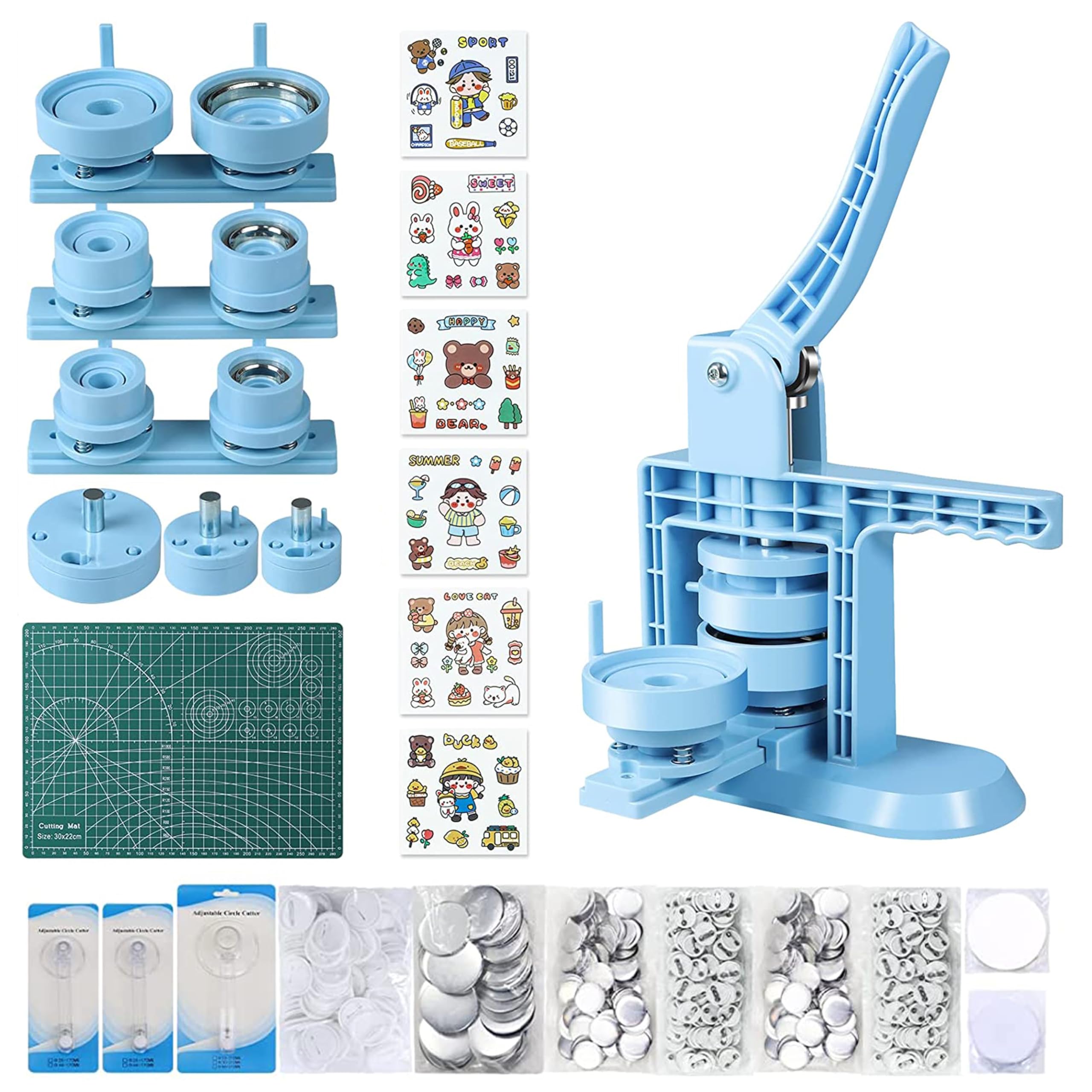 Amazon.com: DCBADGE Button Maker Machine Multiple-Sizes, DIY Pin Button ...