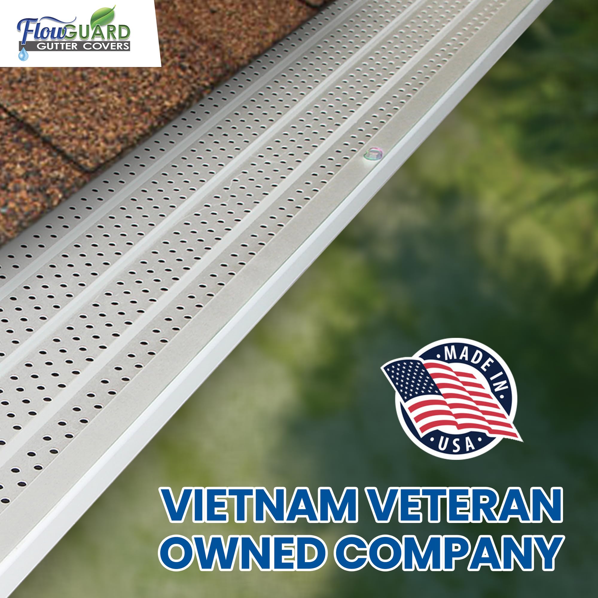 Snapklik.com : FlowGuard Premium 50-Year Gutter Cover System - White ...