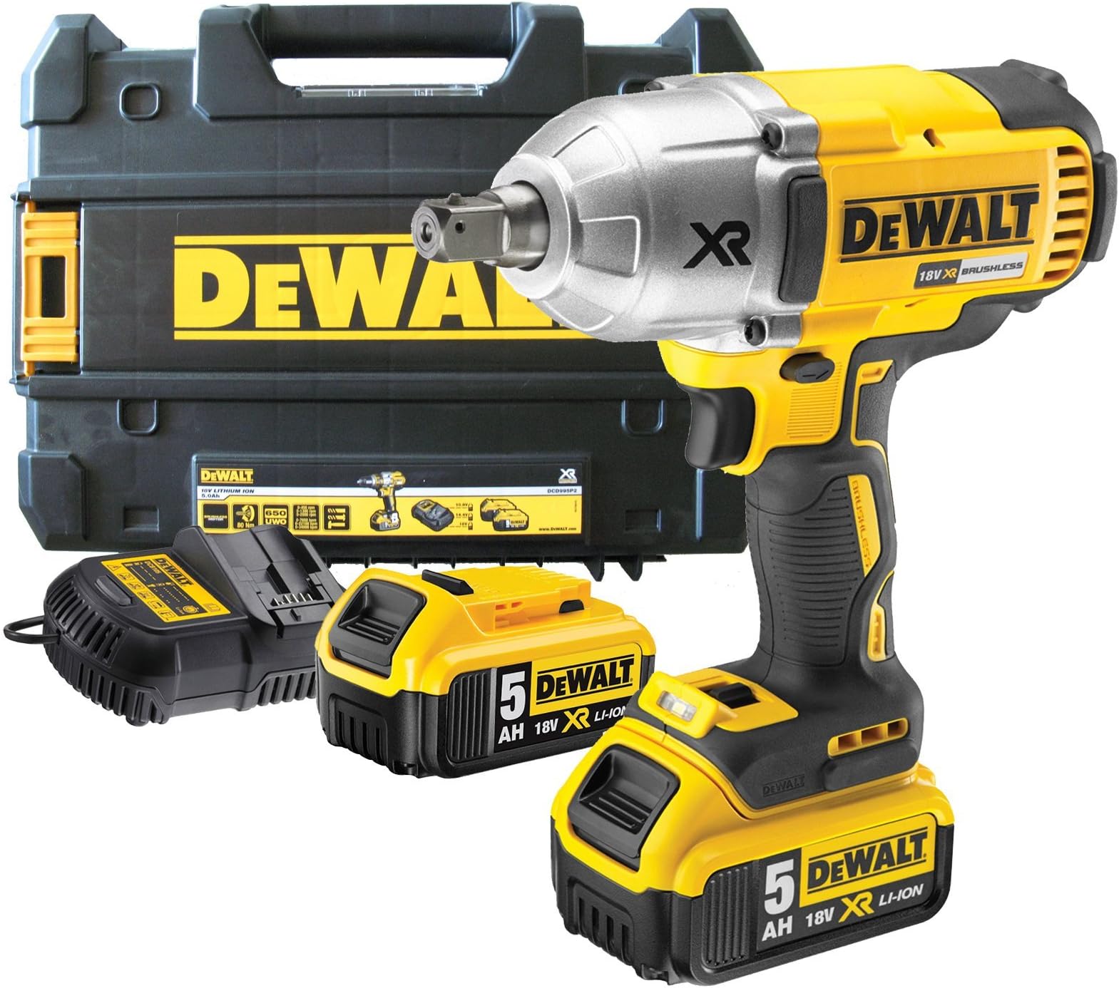 DeWalt DCF899P2 18v Cordless XR High Torque Brushless Impact Wrench ...