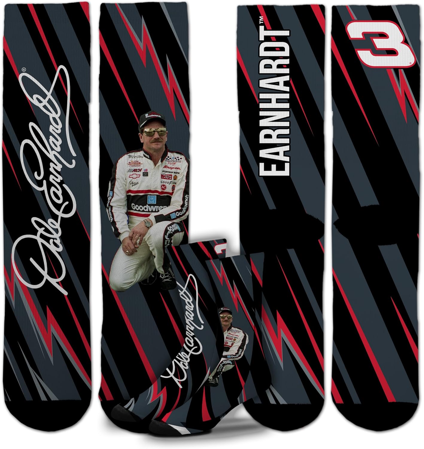 Amazon.com : For Bare Feet NASCAR Dale Earnhardt Big Energy Crew Sock ...