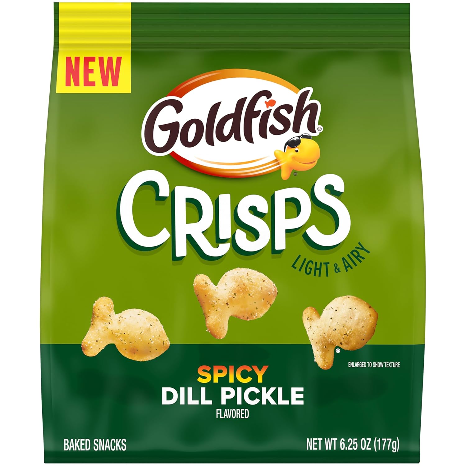Amazon.com : Goldfish Crisps Spicy Dill Pickle Flavored Baked Chip ...