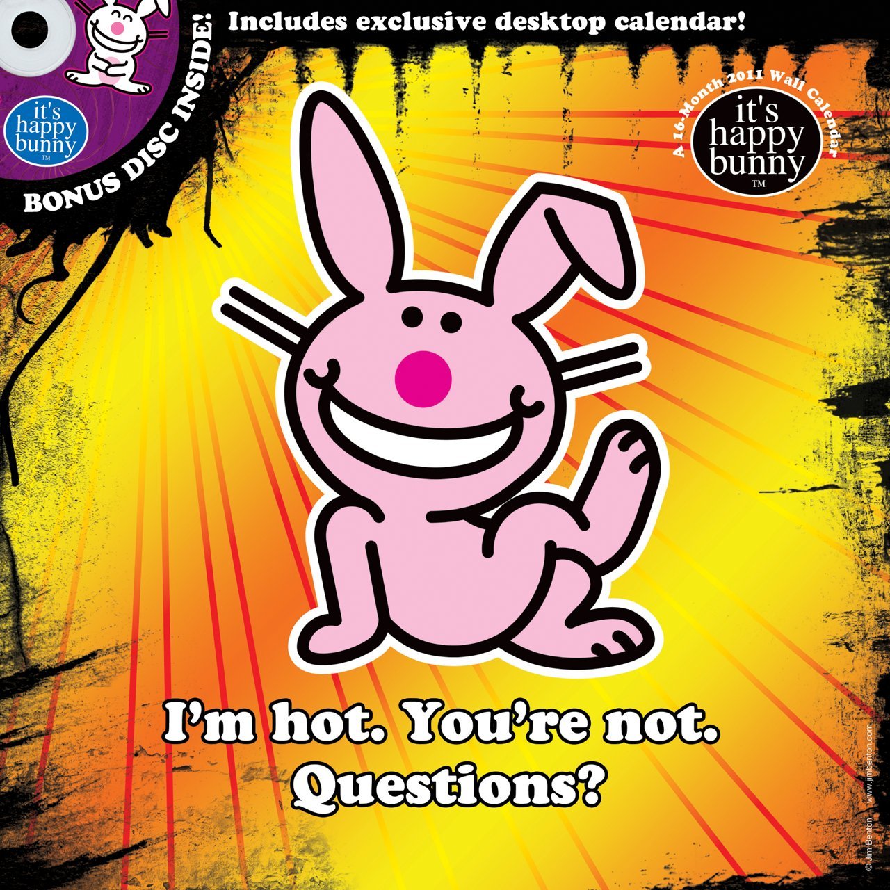 It's Happy Bunny 2011 Wall Calendar with DVD: DateWorks: 9781438807737 ...