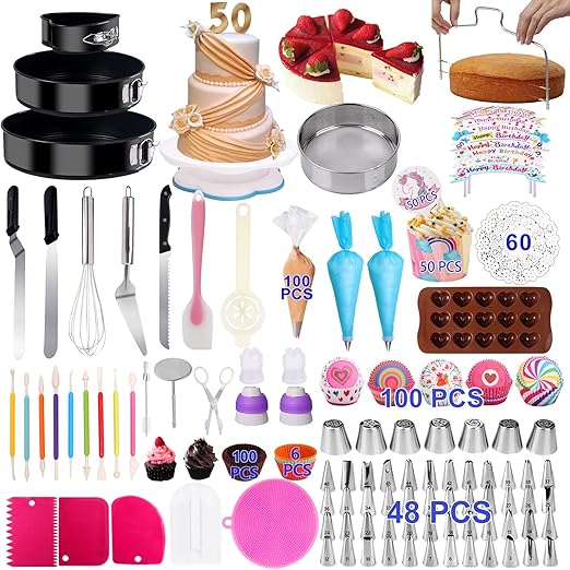 Amazon.com: Cake Decorating Kits 567 PCS Baking Set with Springform ...
