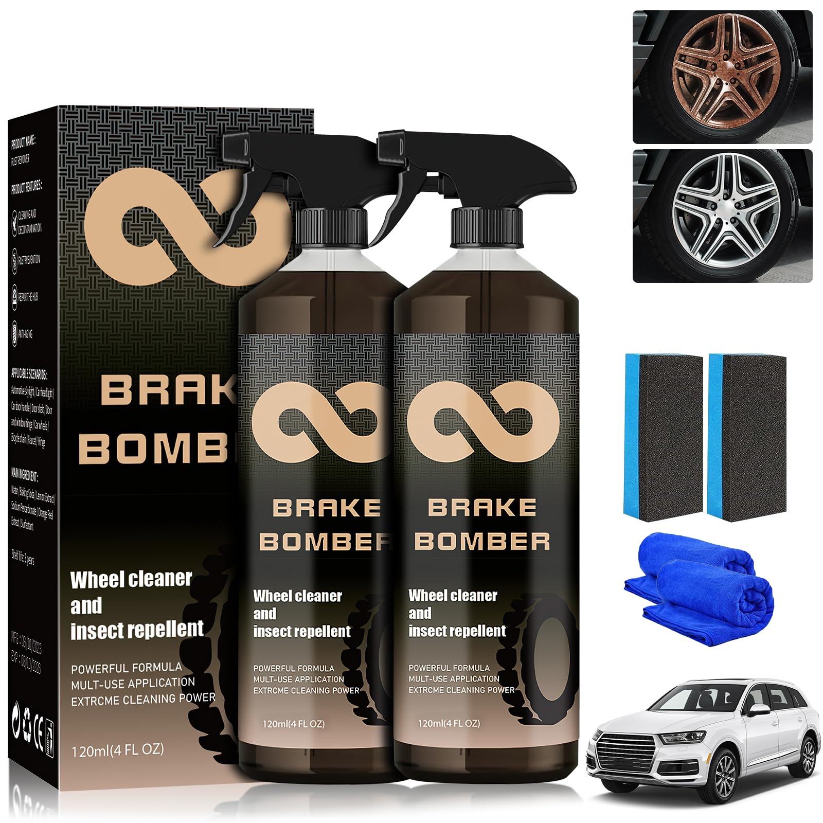 Amazon.com: 120ML Brake Bomber Wheel Cleaner,Brake Bomber Wheely Clean ...