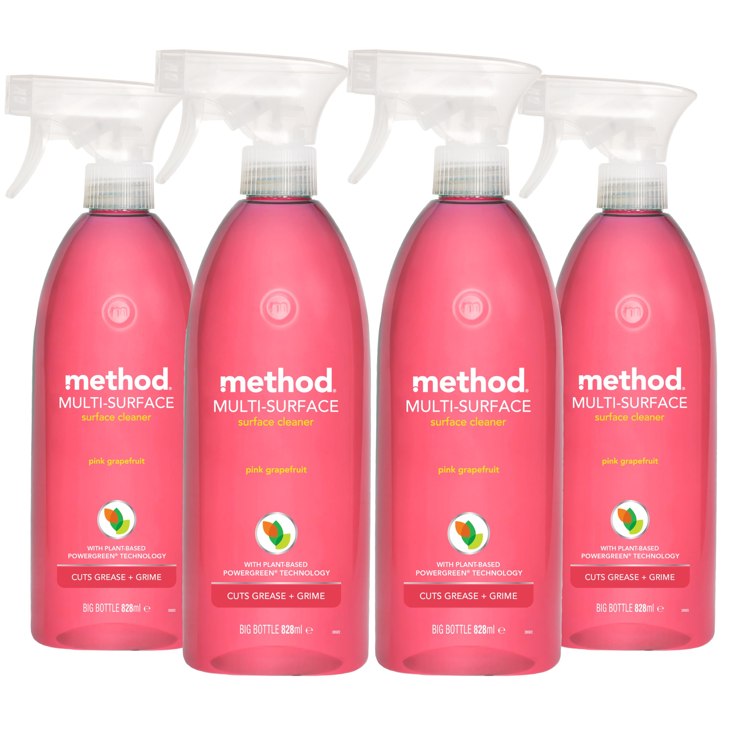 Method Multi-Surface Cleaner Spray, Pink Grapefruit, 828ml (Pack of 4 ...