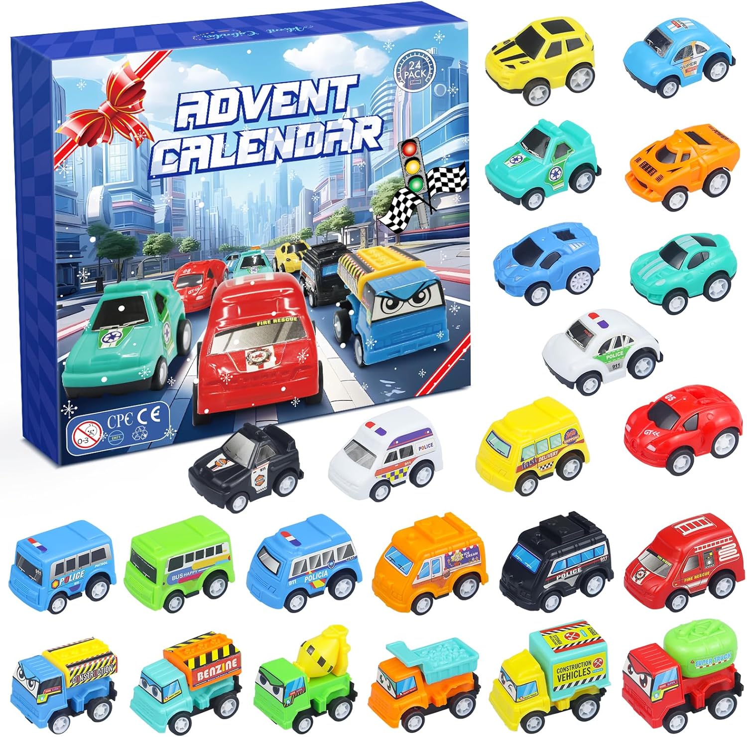 Advent Calendar 2025 Boys, 24 Days Christmas Countdown Calendar Pull ...