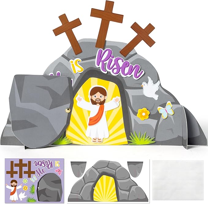 Amazon.com: WATINC 24Pcs Easter Jesus Resurrection Craft Kit, Make Your ...