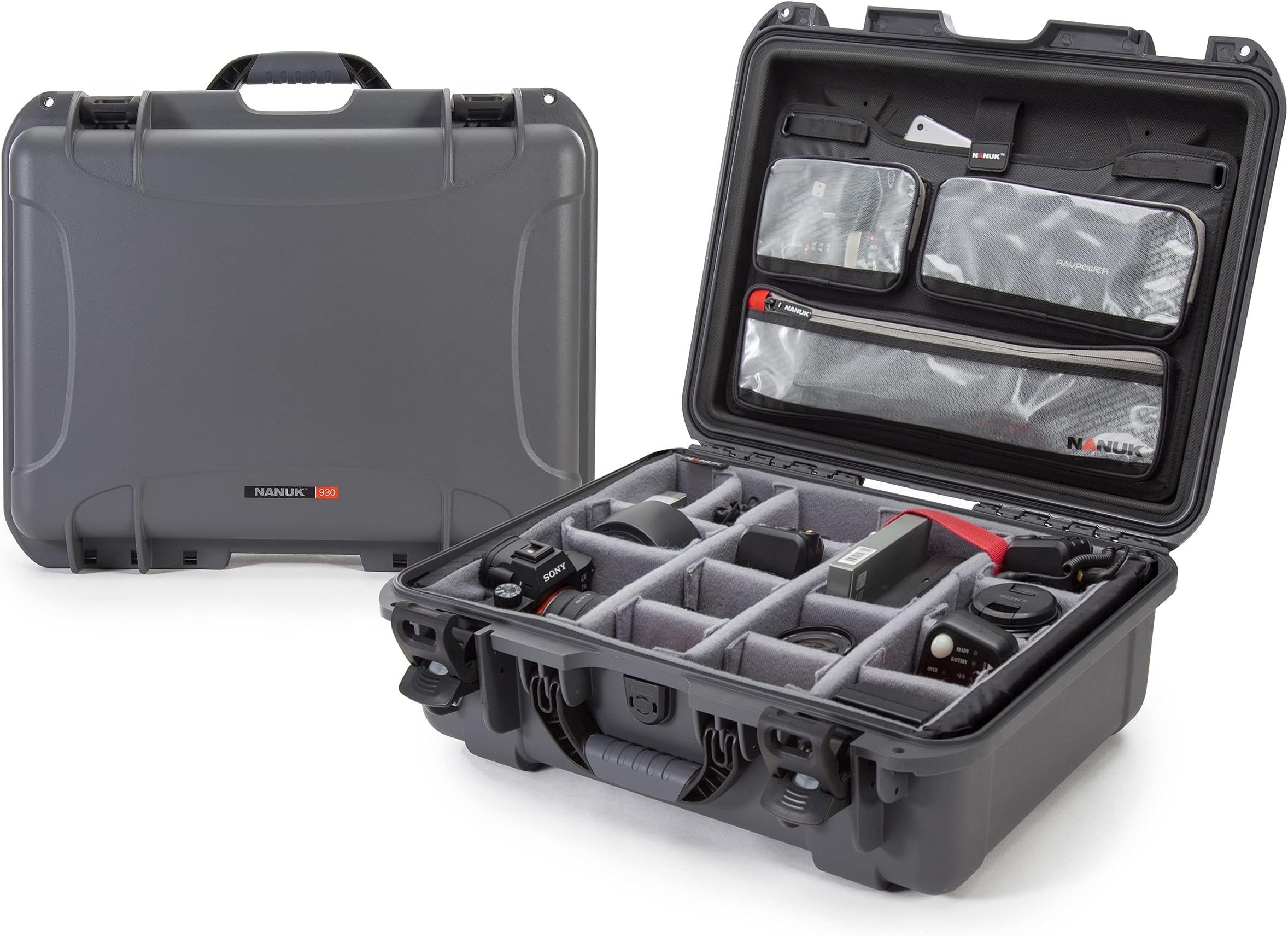 Amazon.com : Nanuk 930 Waterproof Hard Case with Lid Organizer and ...