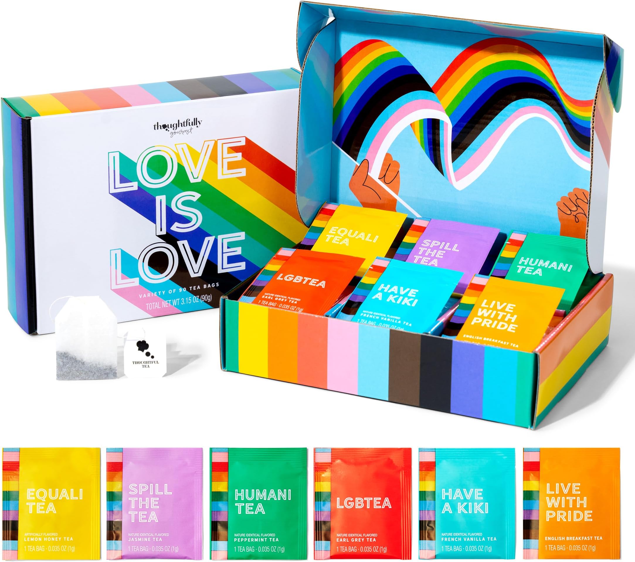 Amazon.com: Thoughtfully Gourmet, Pride Love is Love Tea Gift Set ...
