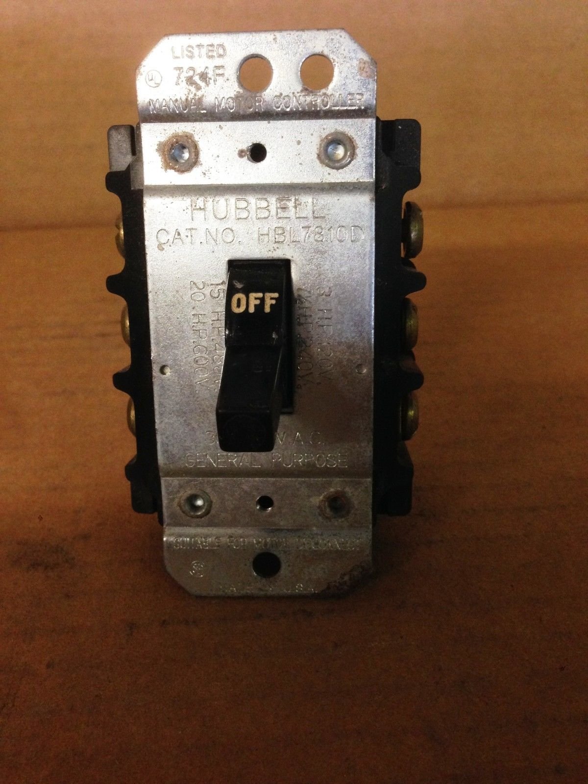 Wiring Device-Kellems Circuit-Lock HBL7810D Standard Manual Motor ...
