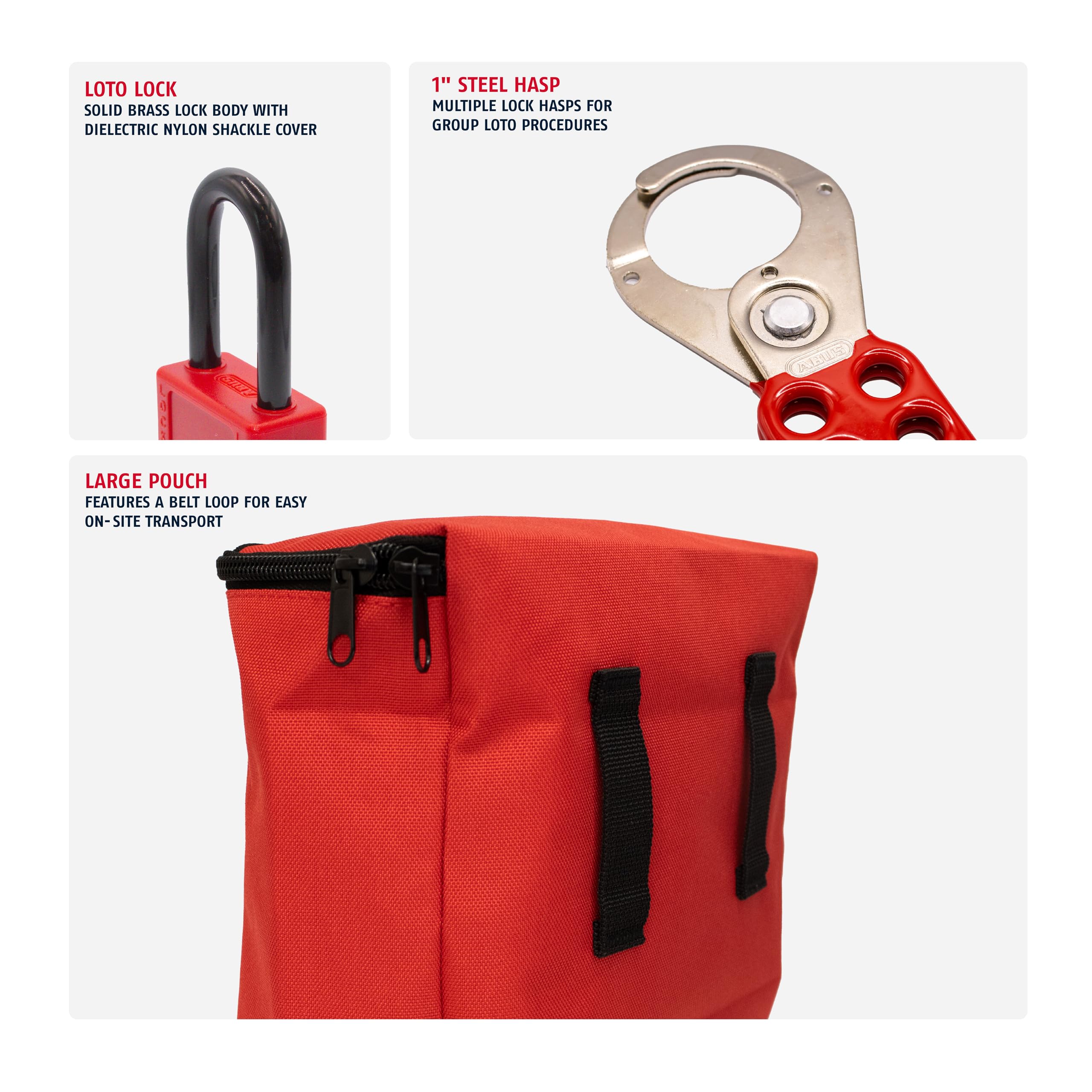 Snapklik.com : OSHA Compliant ABUS Electrical Lockout Tagout Kit - Loto Kit