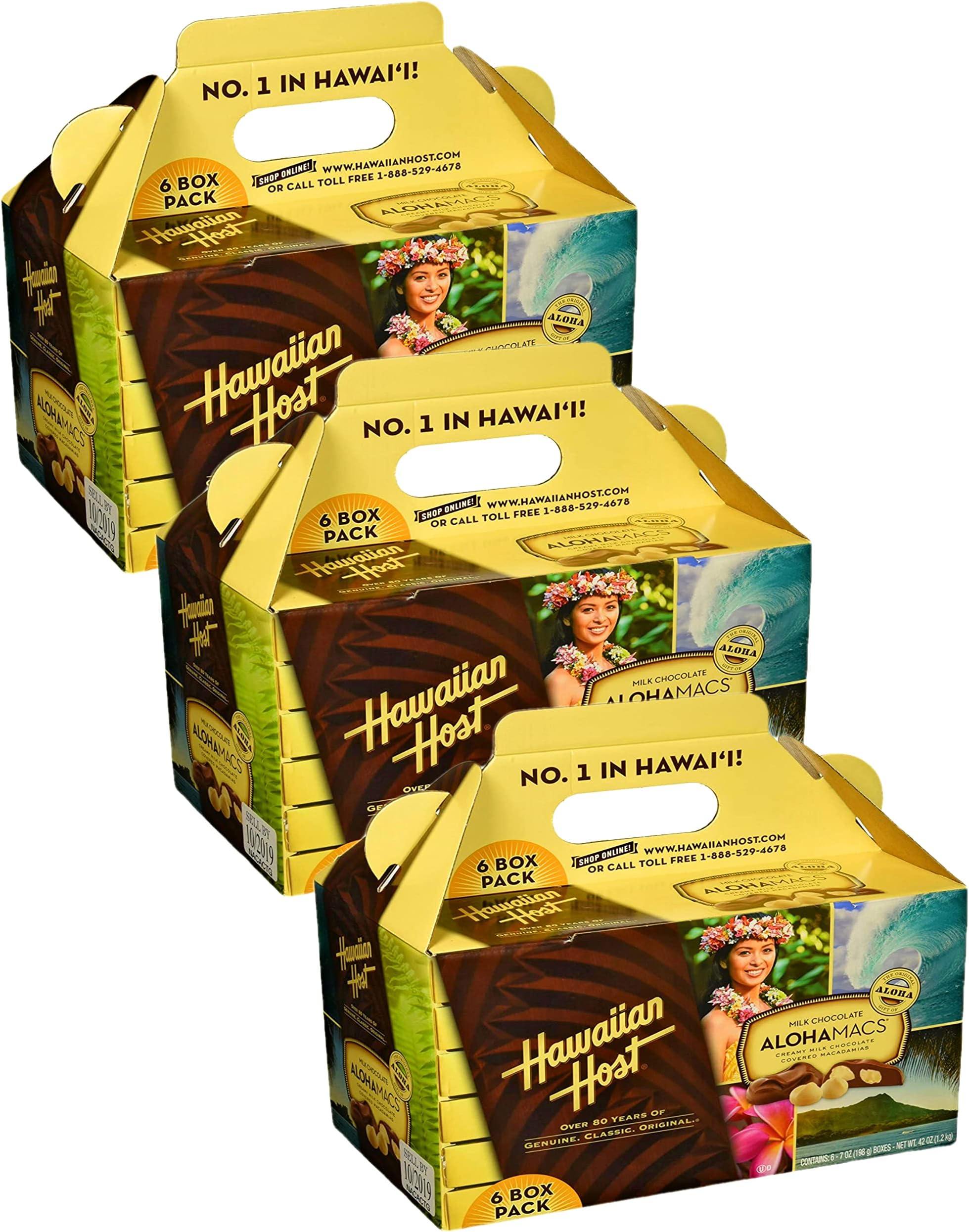 Amazon.com: Hawaiian Host Aloha Gems Creamy Milk Chocolate Covered ...