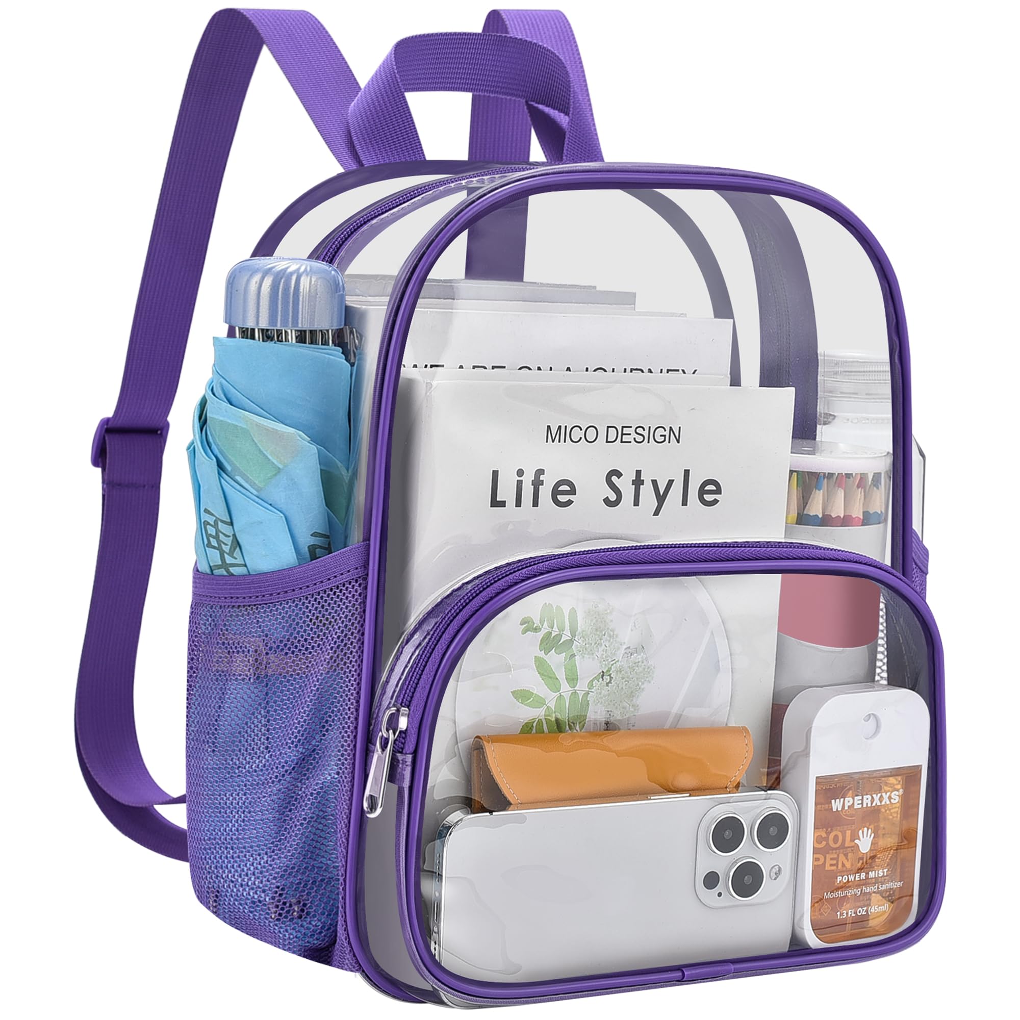 Amazon.com | USPECLARE Clear Backpack for Stadium Events Small Clear ...