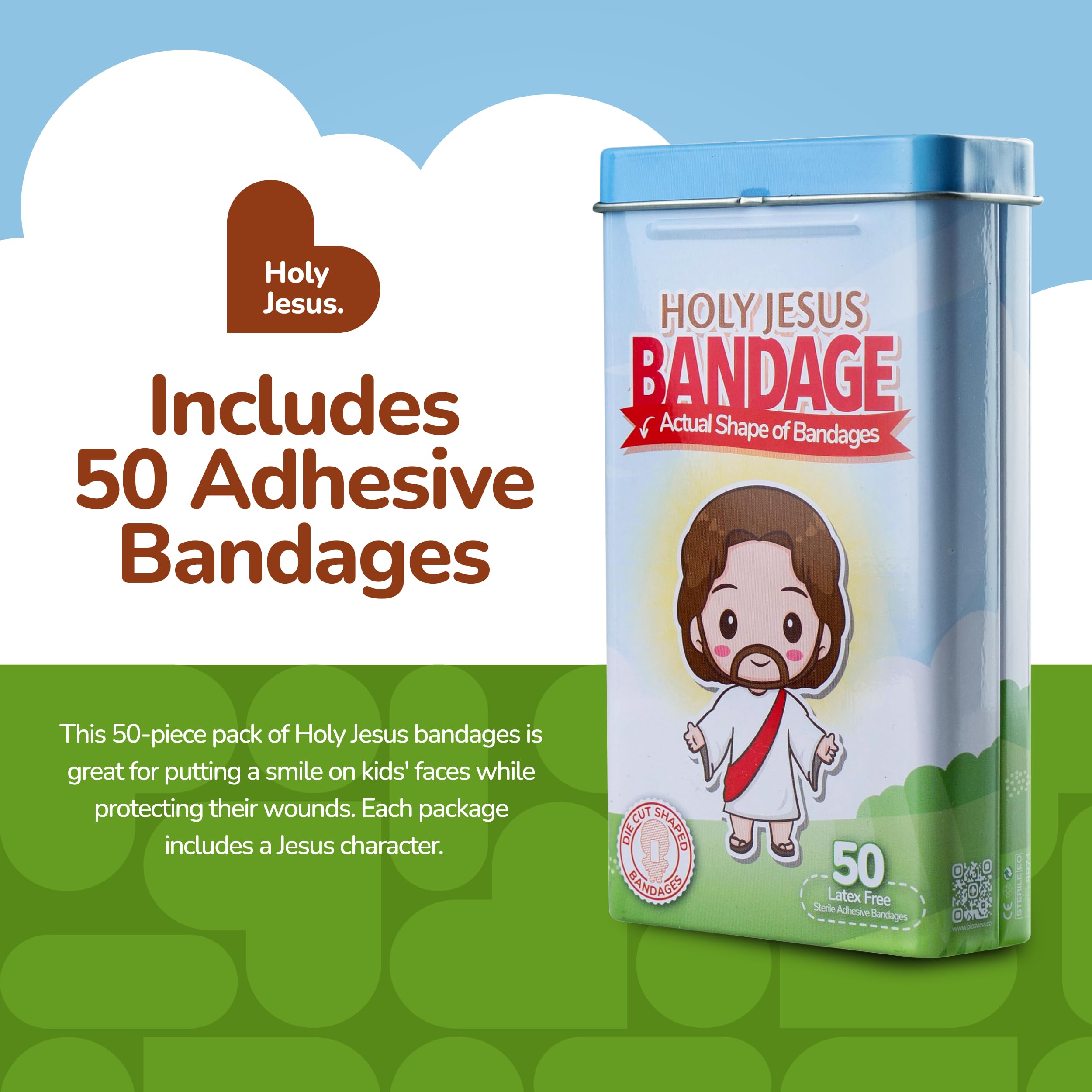 Snapklik.com : Bandages, Holy Jesus Shaped Self Adhesive Bandage Set ...