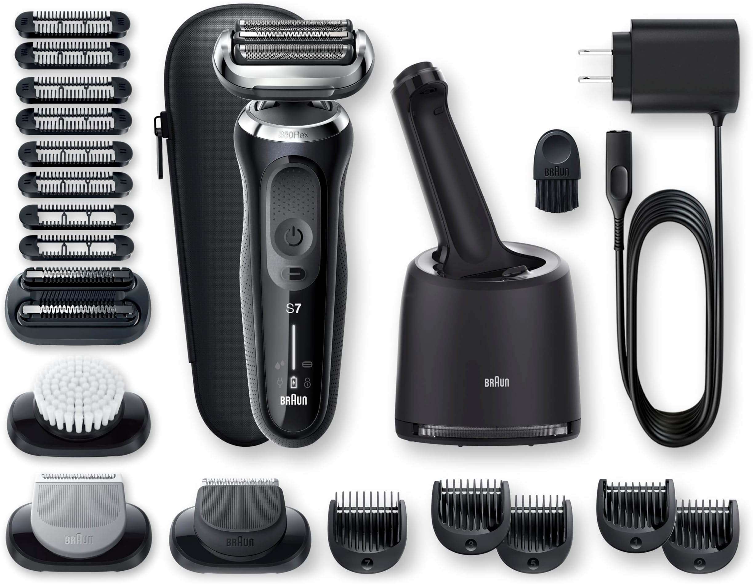 Amazon.com: Braun Series 7 7091cc Flex Electric Razor for Men with SmartCare Center, Beard ...