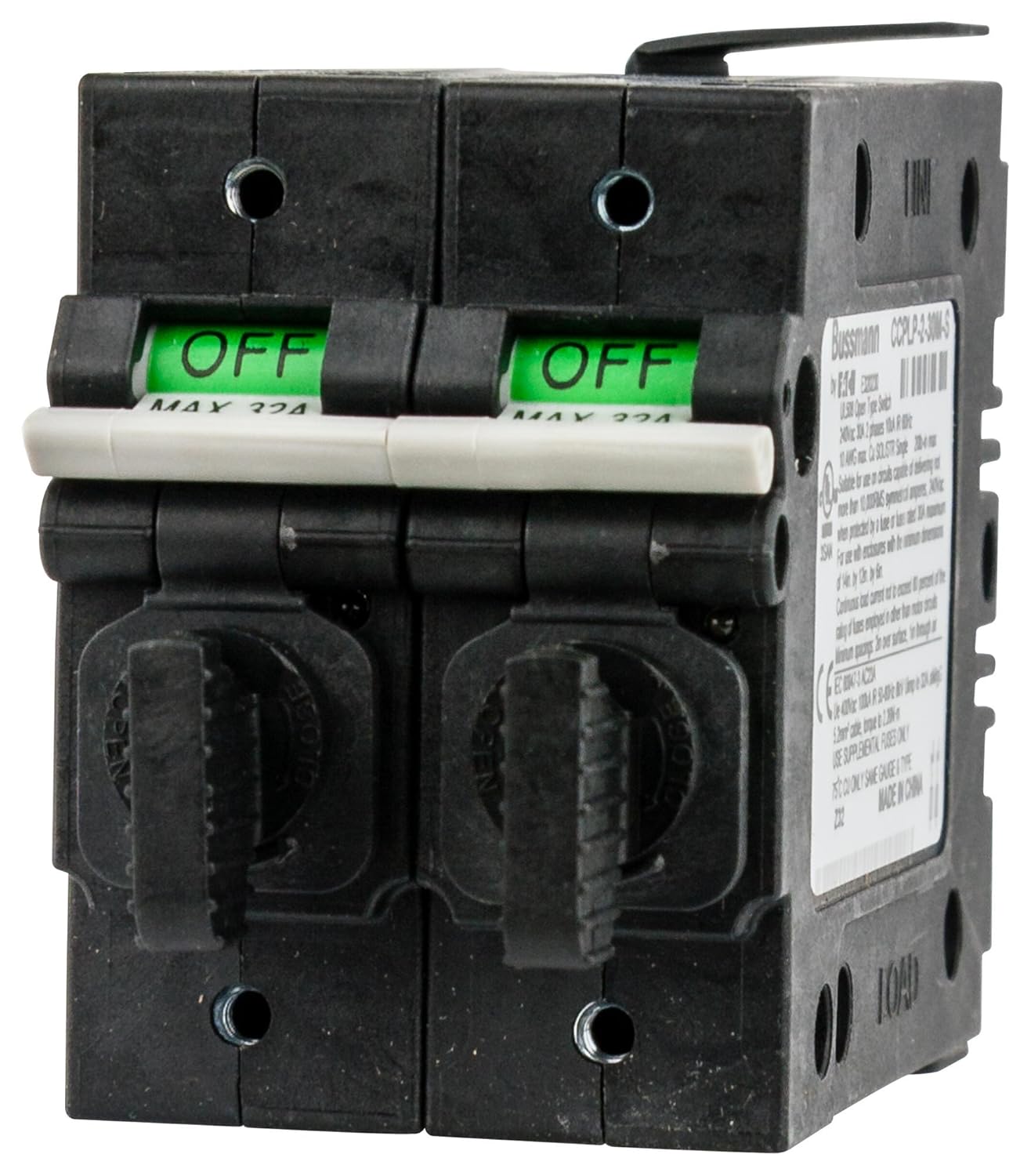 Fused Switch, 10mm x 38mm, 2 Fuse, 30 A, 240 V, Screw: Amazon.com ...